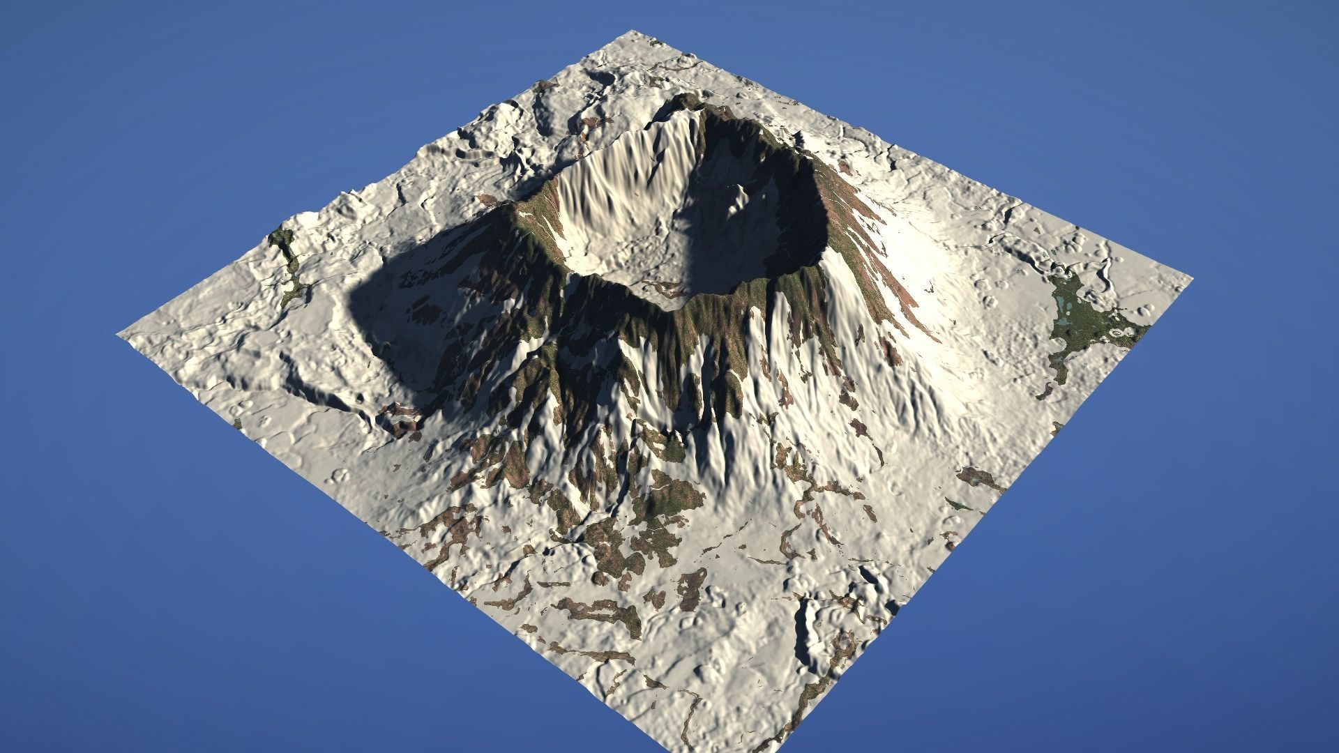Landscape Environment Volcano Snow Sample free VR / AR / low-poly 3D ...