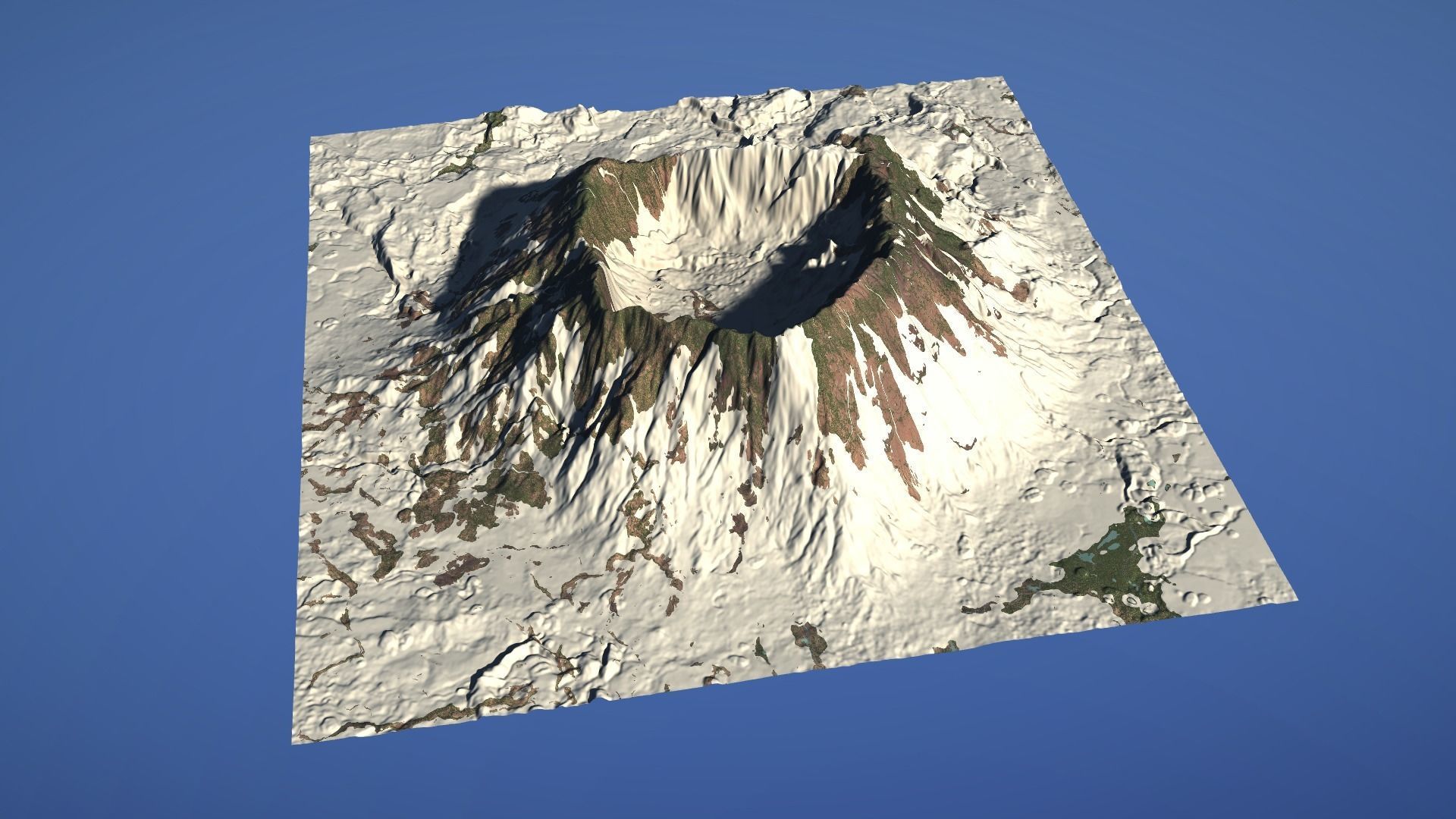 Landscape Environment Volcano Snow Sample free VR / AR / low-poly 3D ...