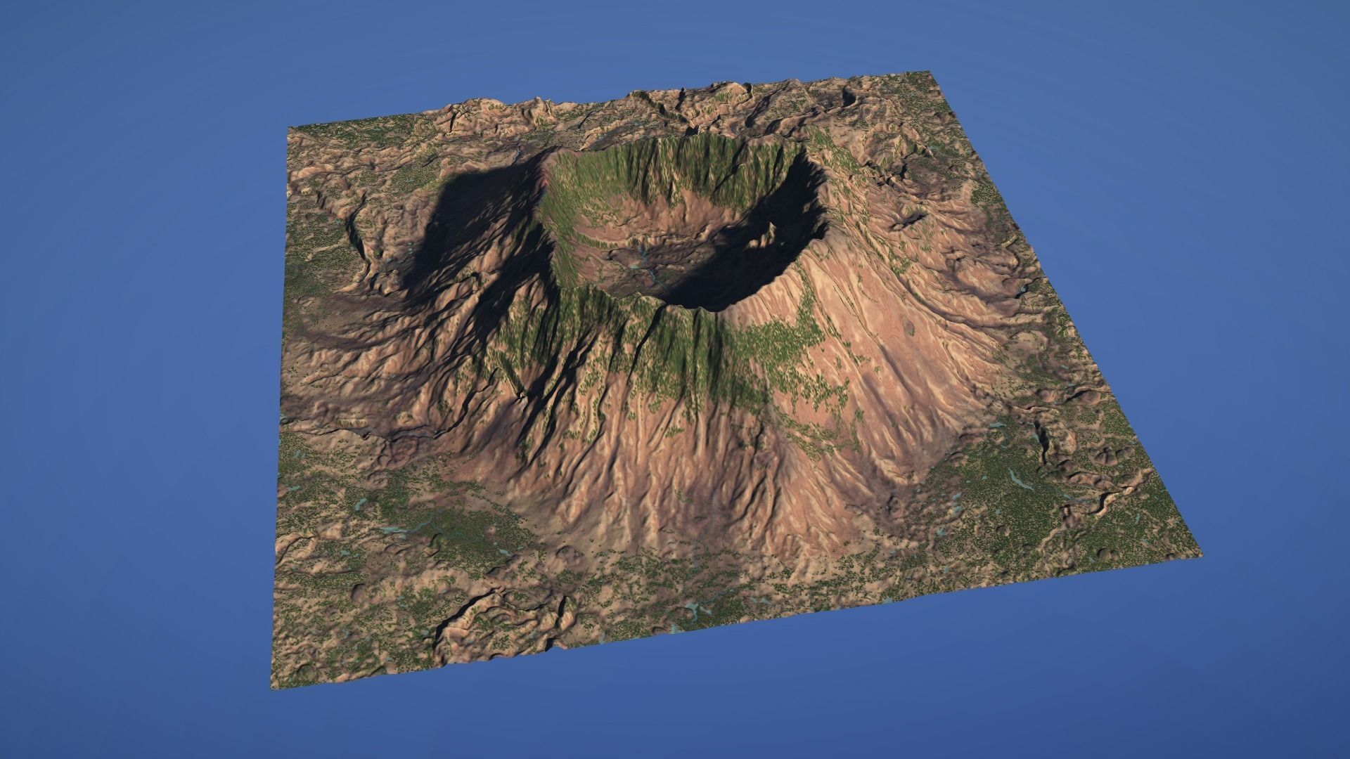 Landscape Environment Volcano Snow Sample free VR / AR / low-poly 3D ...