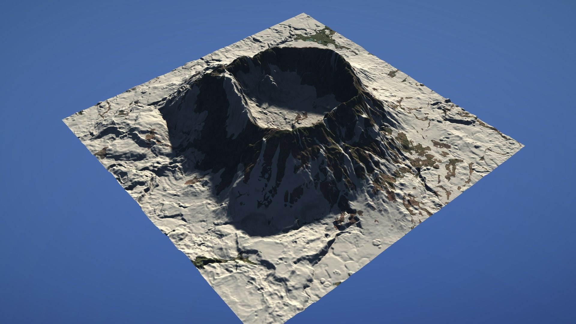 Landscape Environment Volcano Snow Sample free VR / AR / low-poly 3D ...
