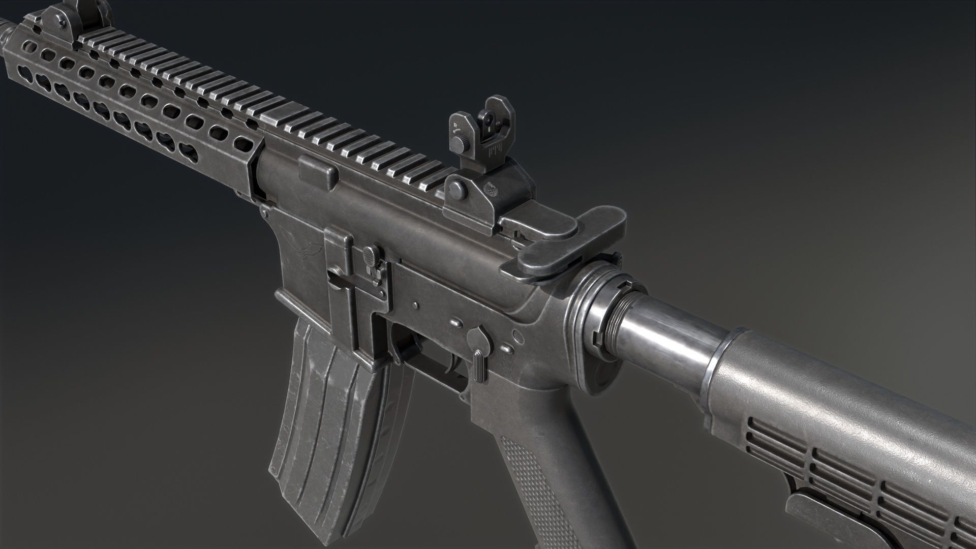 3D model AR-15 ar - rifle VR / AR / low-poly | CGTrader