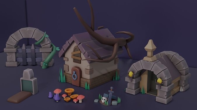 3D model Stylized game art asset VR / AR / low-poly | CGTrader