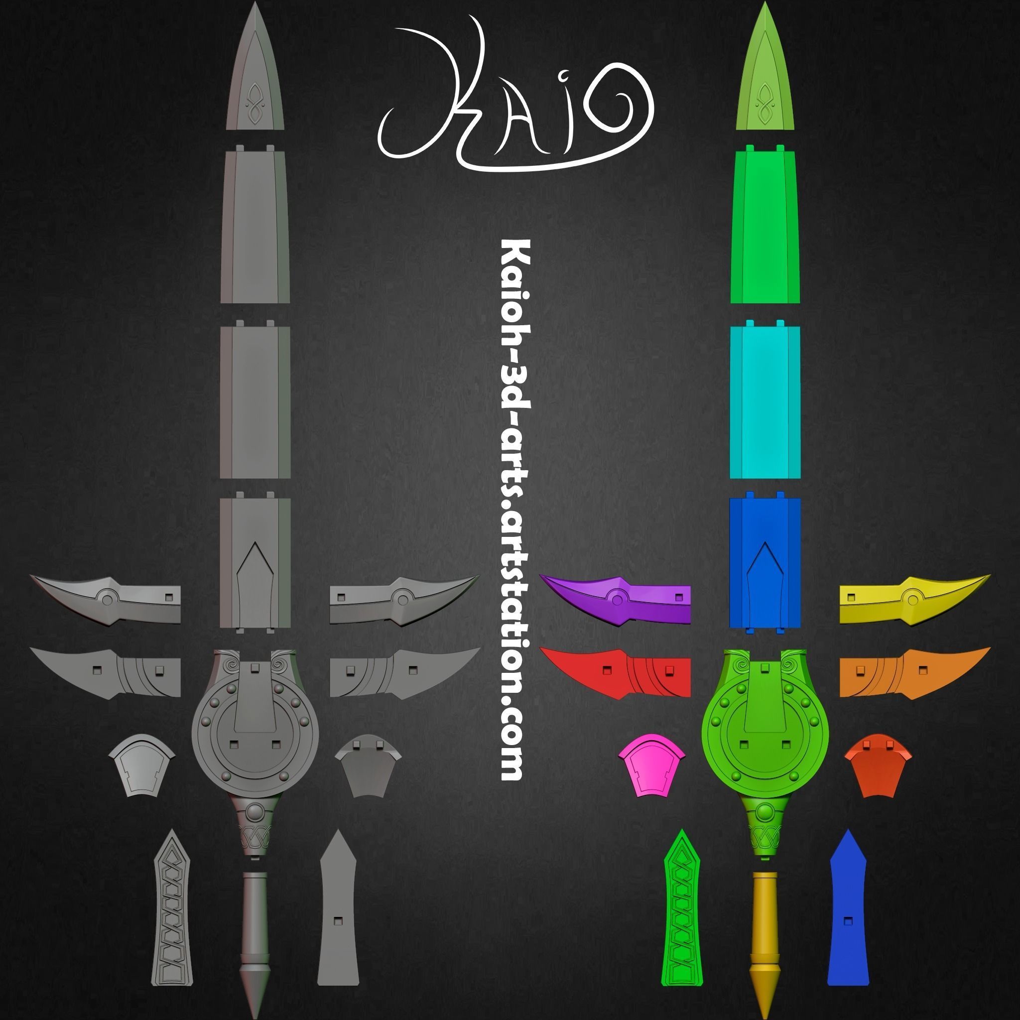 Sonic and the Black Knight - Caliburn Sword 3D model 3D printable ...