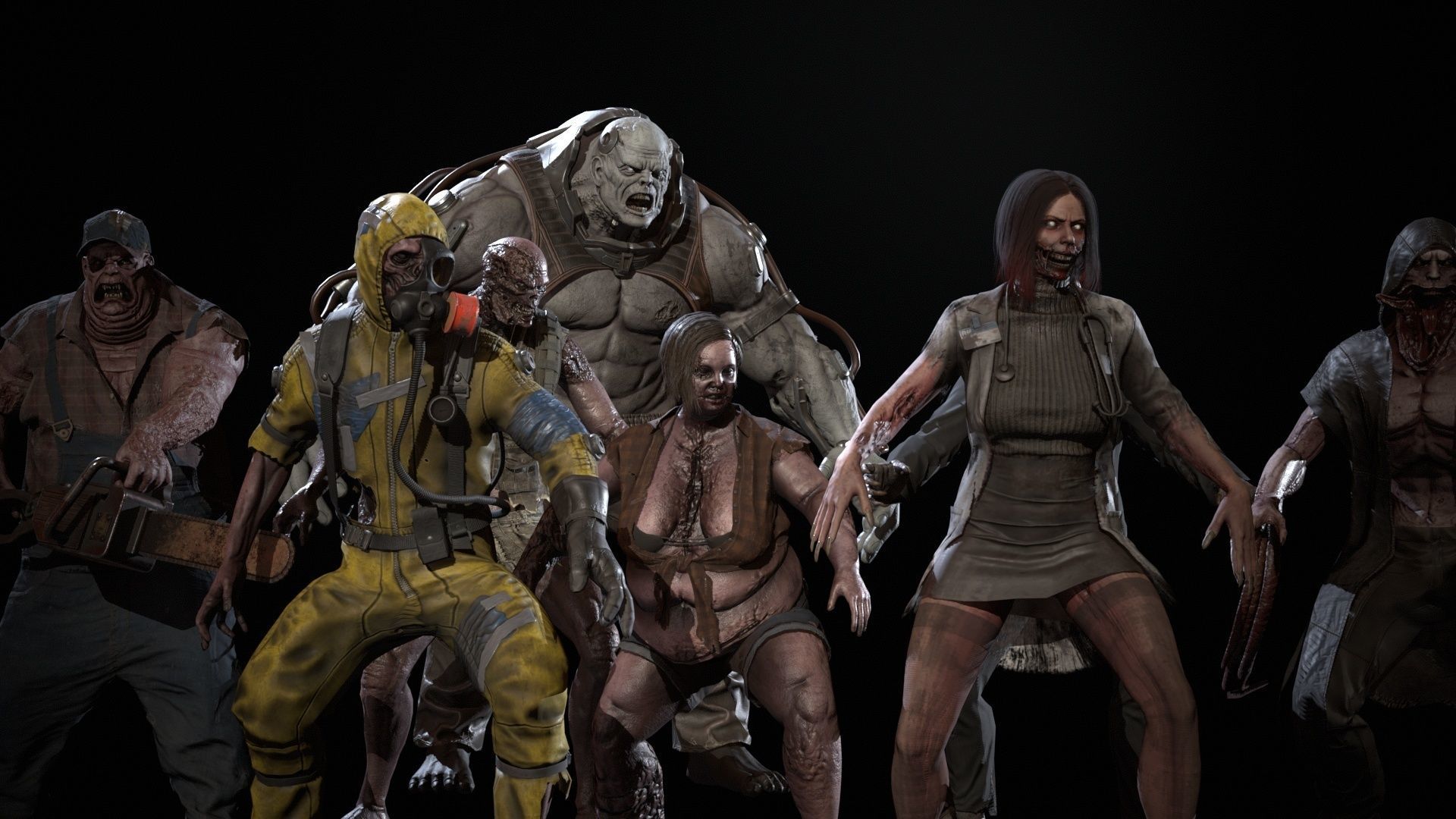 3D Model Collection Urban Zombie Super Pack VR / AR / low-poly | CGTrader