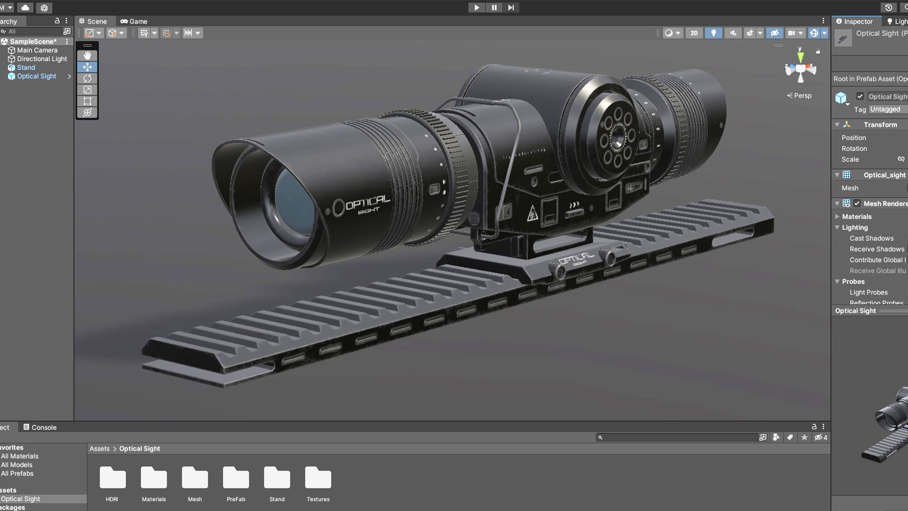 3D model Optical sight VR / AR / low-poly | CGTrader