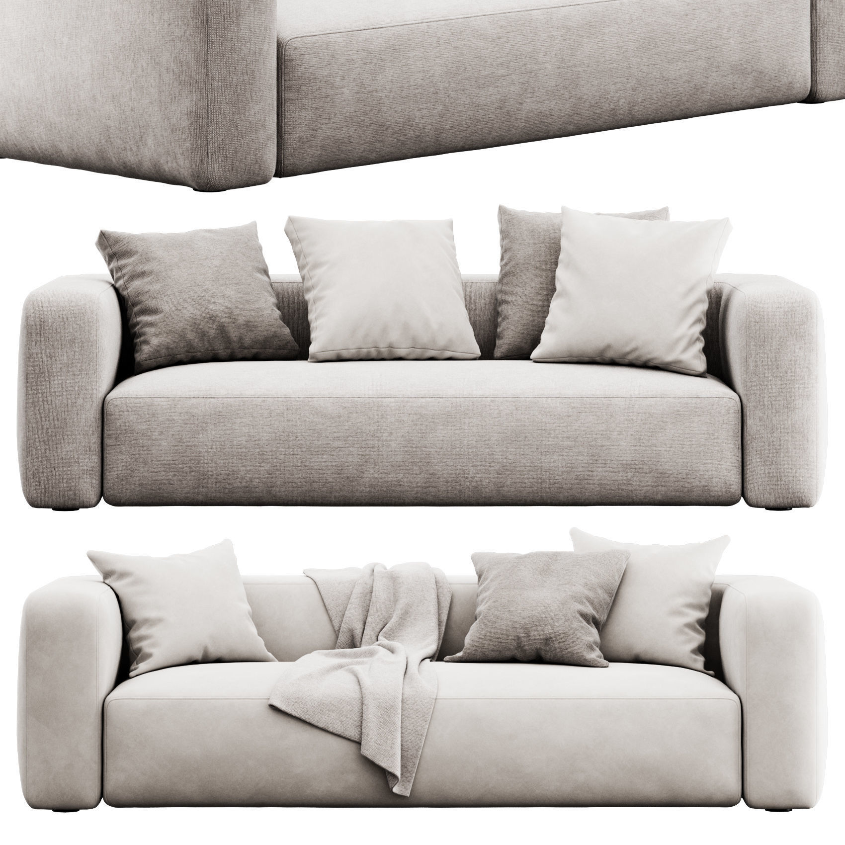 Cigar Ankara Sofa by article 3D model | CGTrader