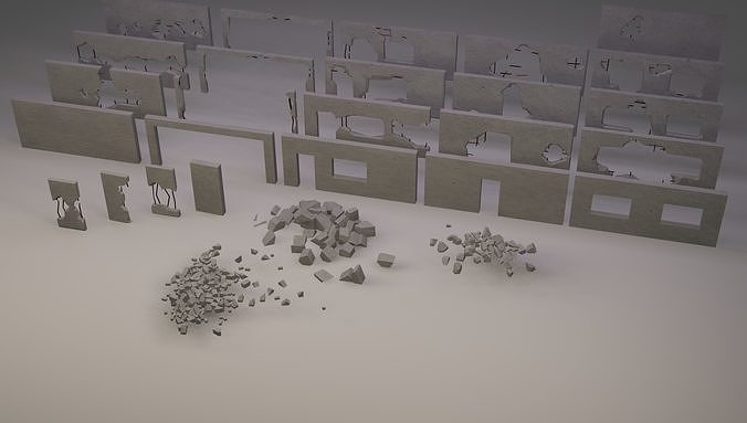 3D model Apocalypse Ruins City VR / AR / low-poly | CGTrader