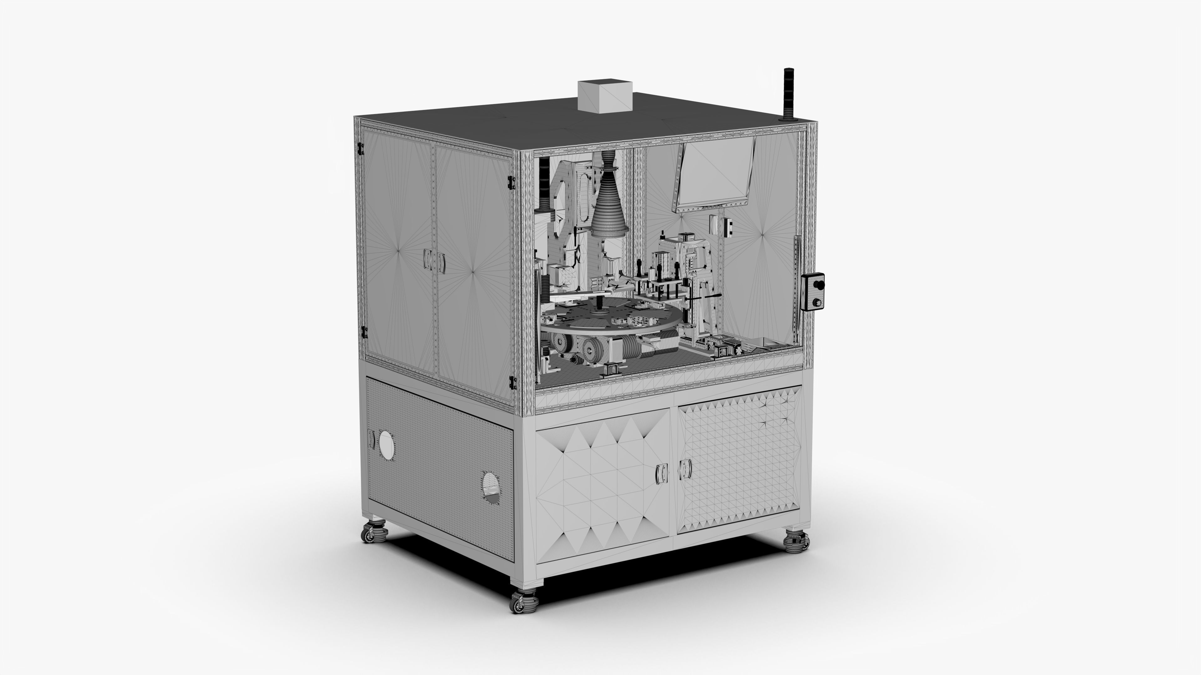 Automatic Battery Flatness Contour Size Inspection Machine 3D model ...