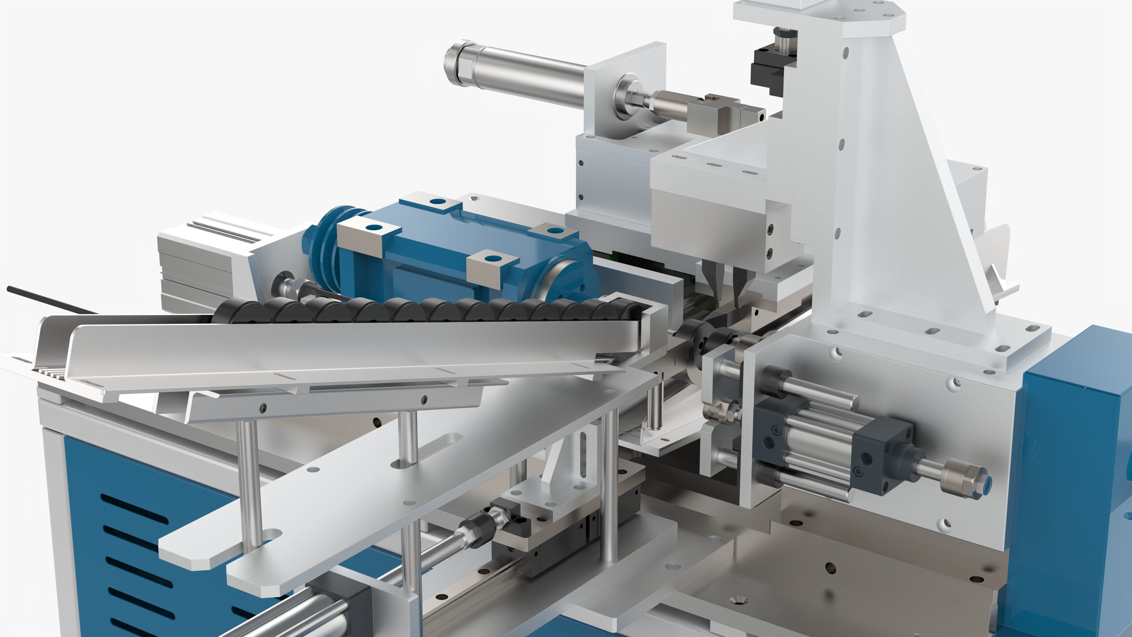 Automatic Horizontal Chamfering Rough Turning Machine 3D model | CGTrader