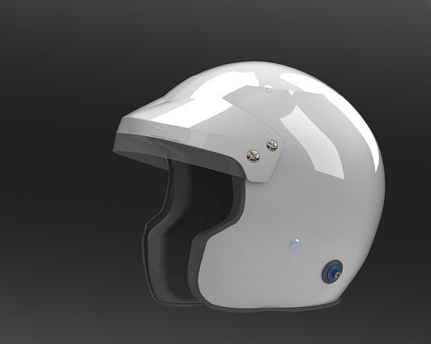 Open face racing helmet 3D model | CGTrader