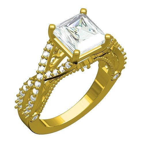 Infinity Design Solitaire Ring 3D model 3D printable | CGTrader