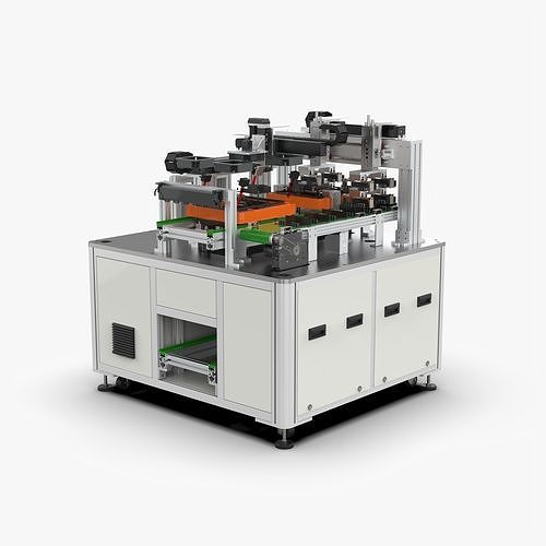 Automatic Glue Detection Stringing Machine 3D model | CGTrader