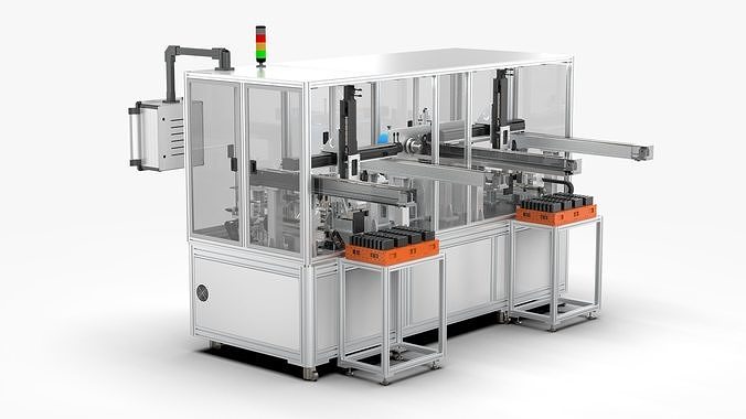 Automatic Battery Tray Loading and Unloading Coating Machine 3D model ...