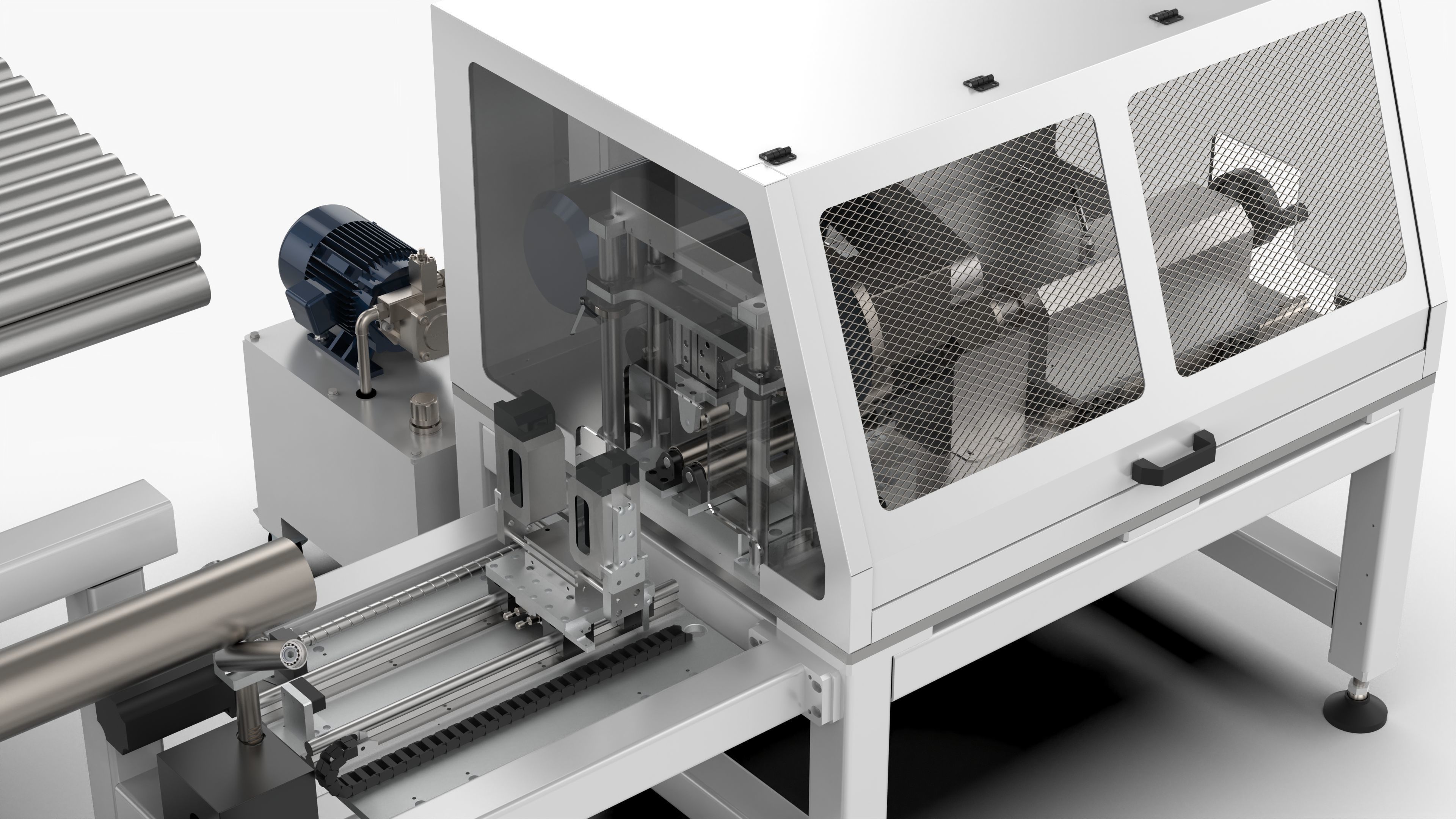 Automatic Pipe Cutting Machine 3D model | CGTrader