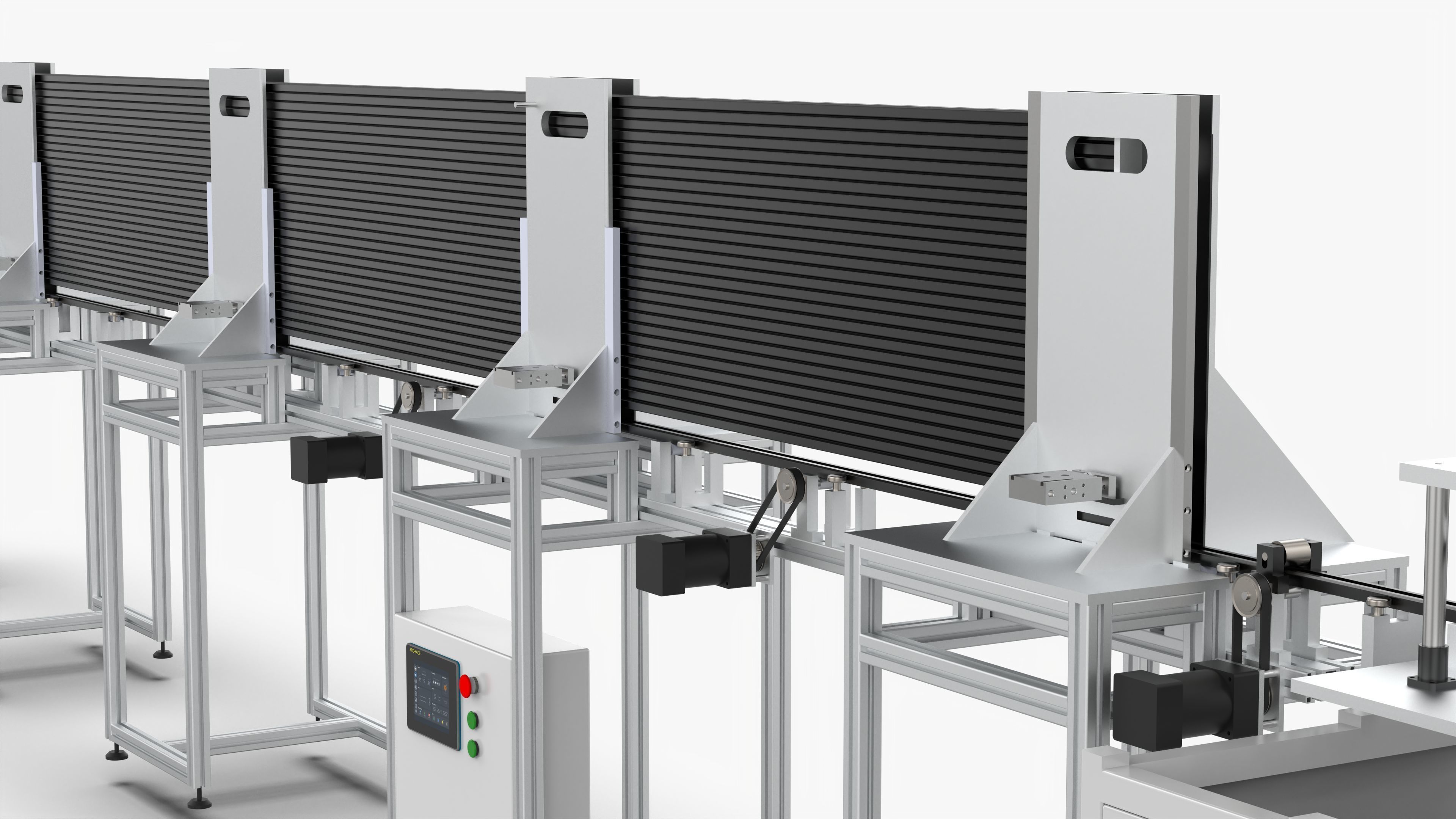 Automatic Profile Cutting Punching Fastener Assembly Line 3D model ...