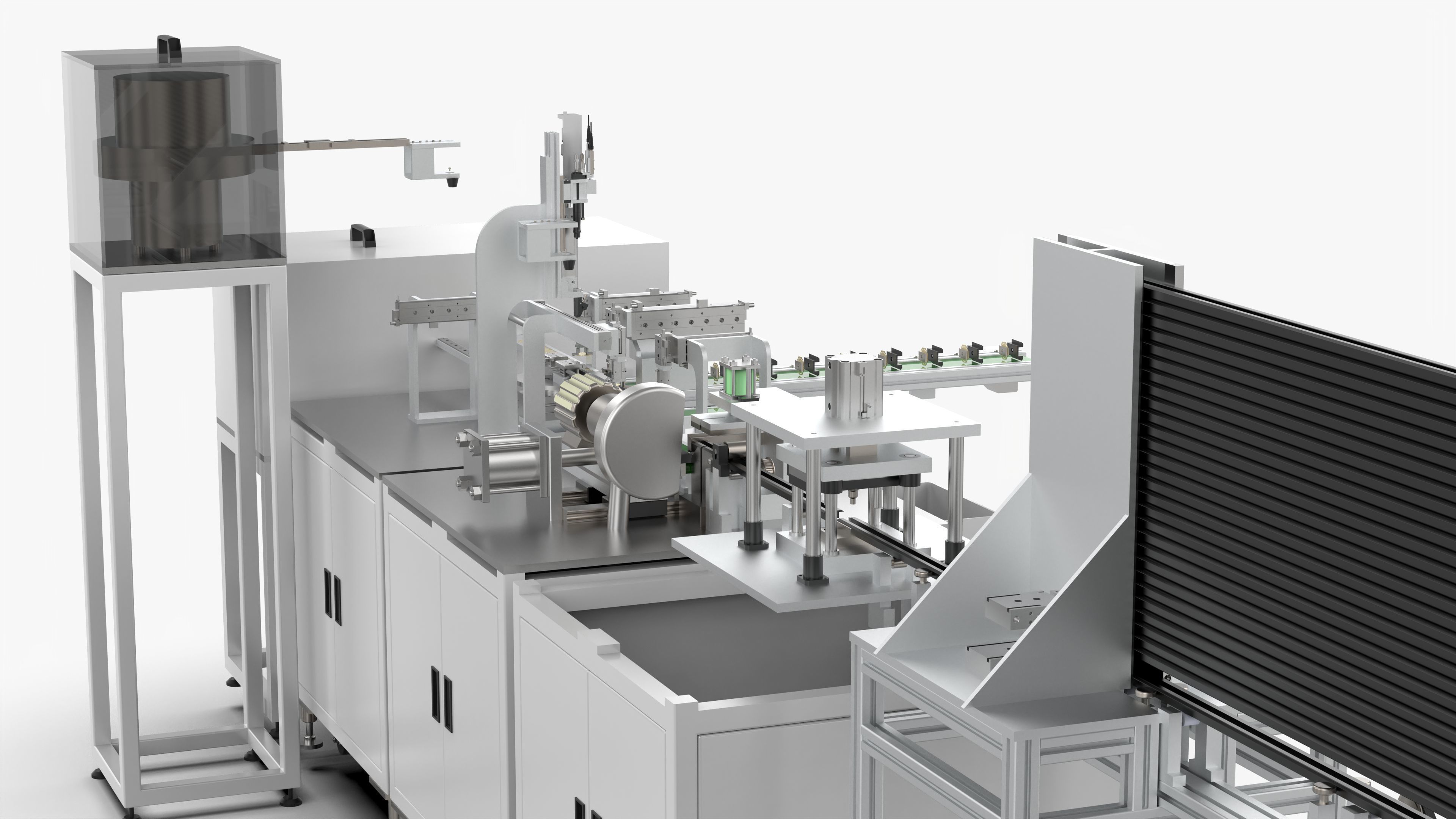 Automatic Profile Cutting Punching Fastener Assembly Line 3D model ...