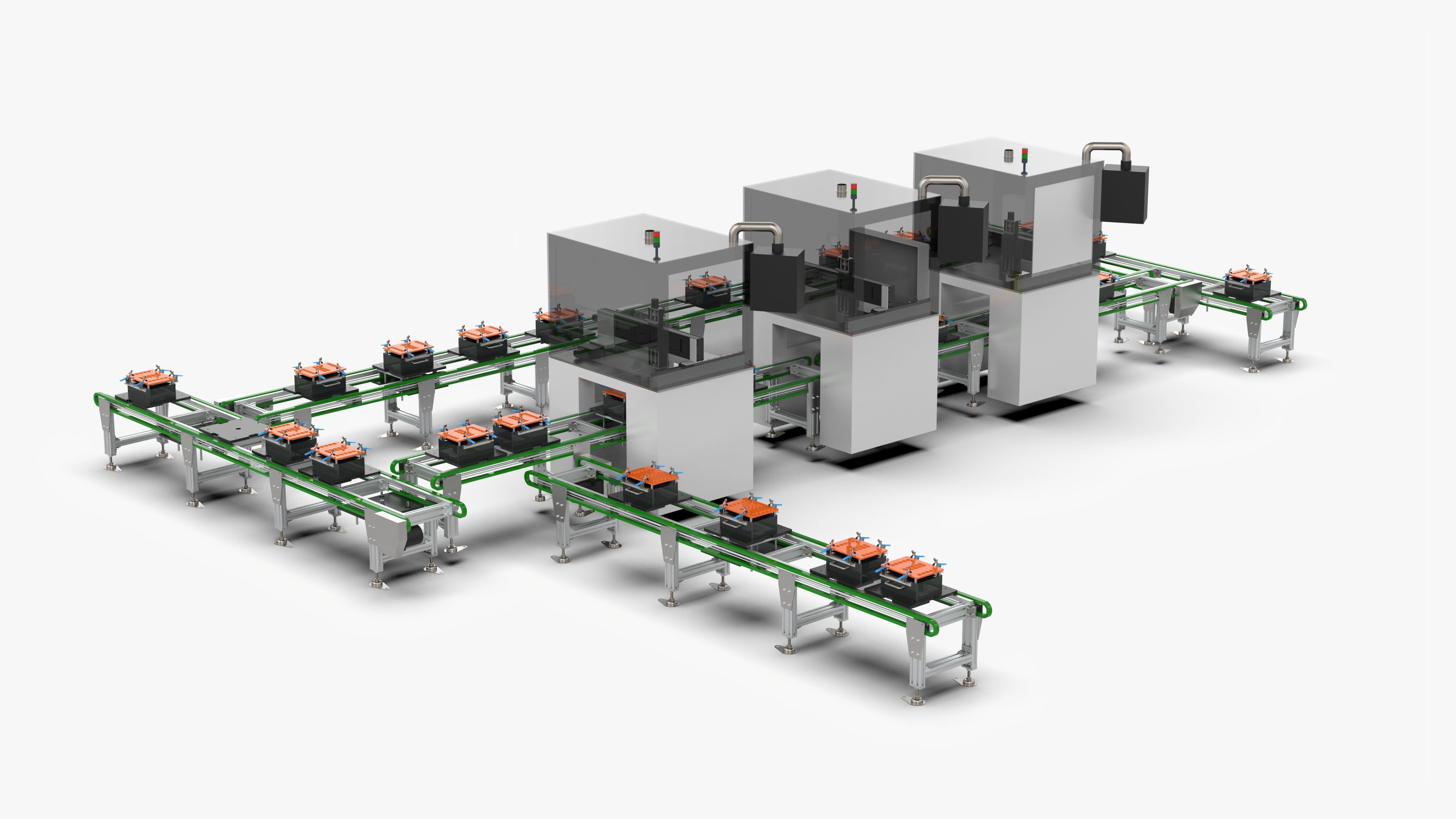 Square Shell Manual Welding and Visual Inspection Line 3D model | CGTrader