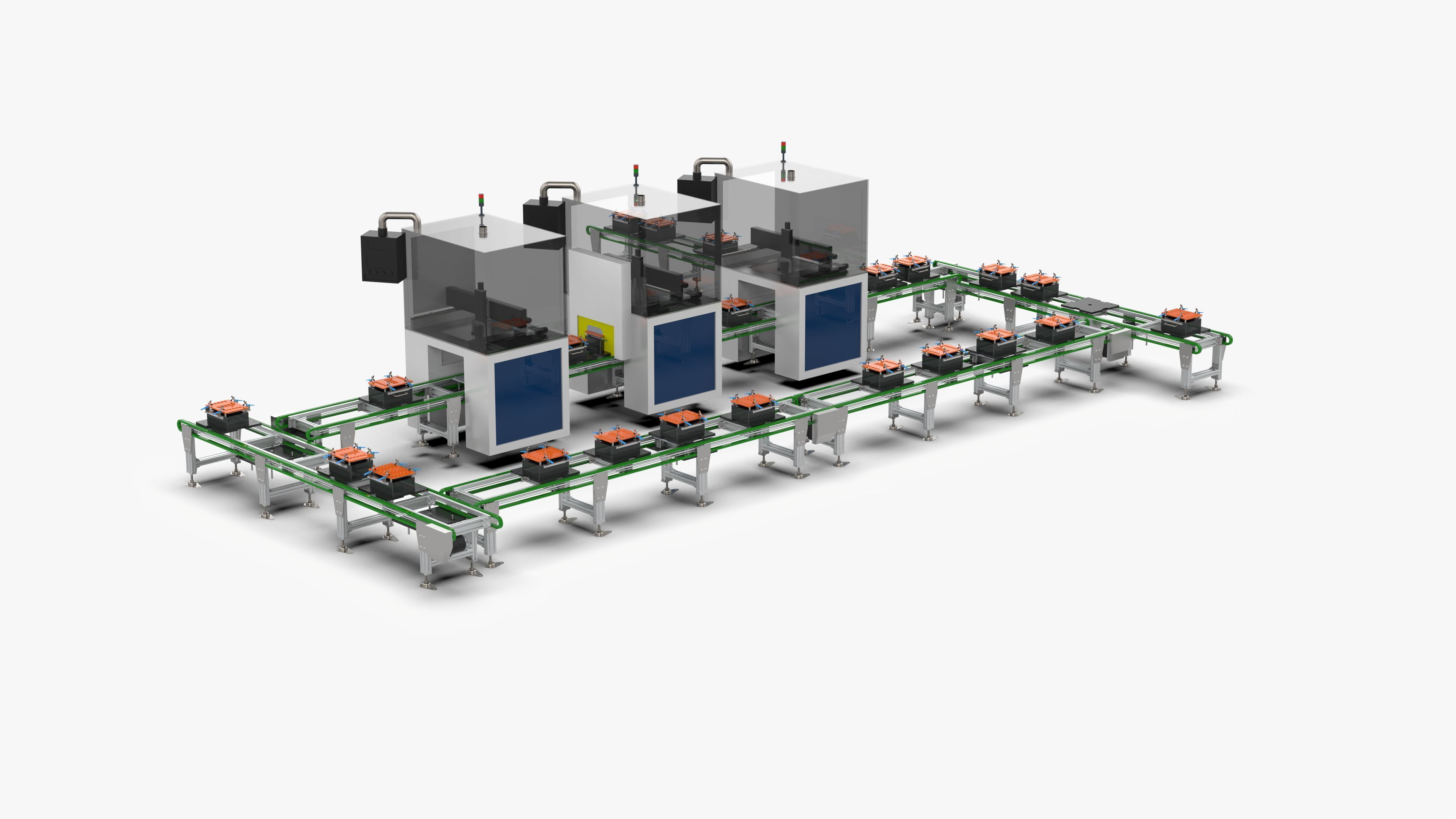 Square Shell Manual Welding and Visual Inspection Line 3D model | CGTrader