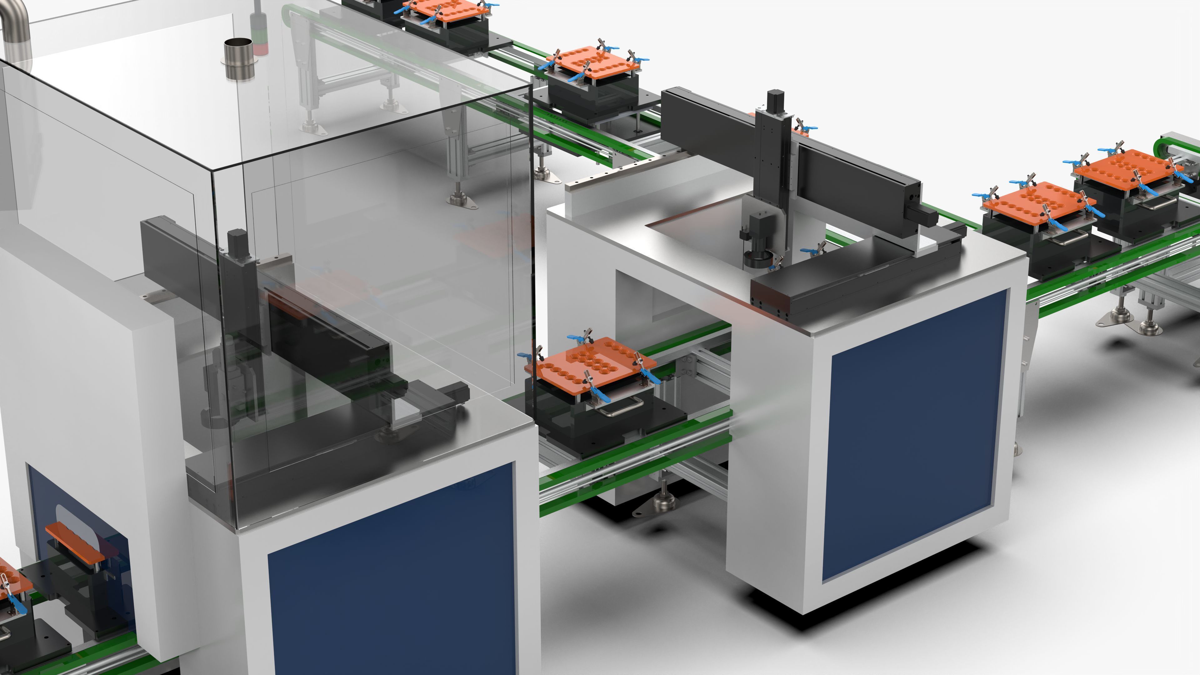 Square Shell Manual Welding and Visual Inspection Line 3D model | CGTrader