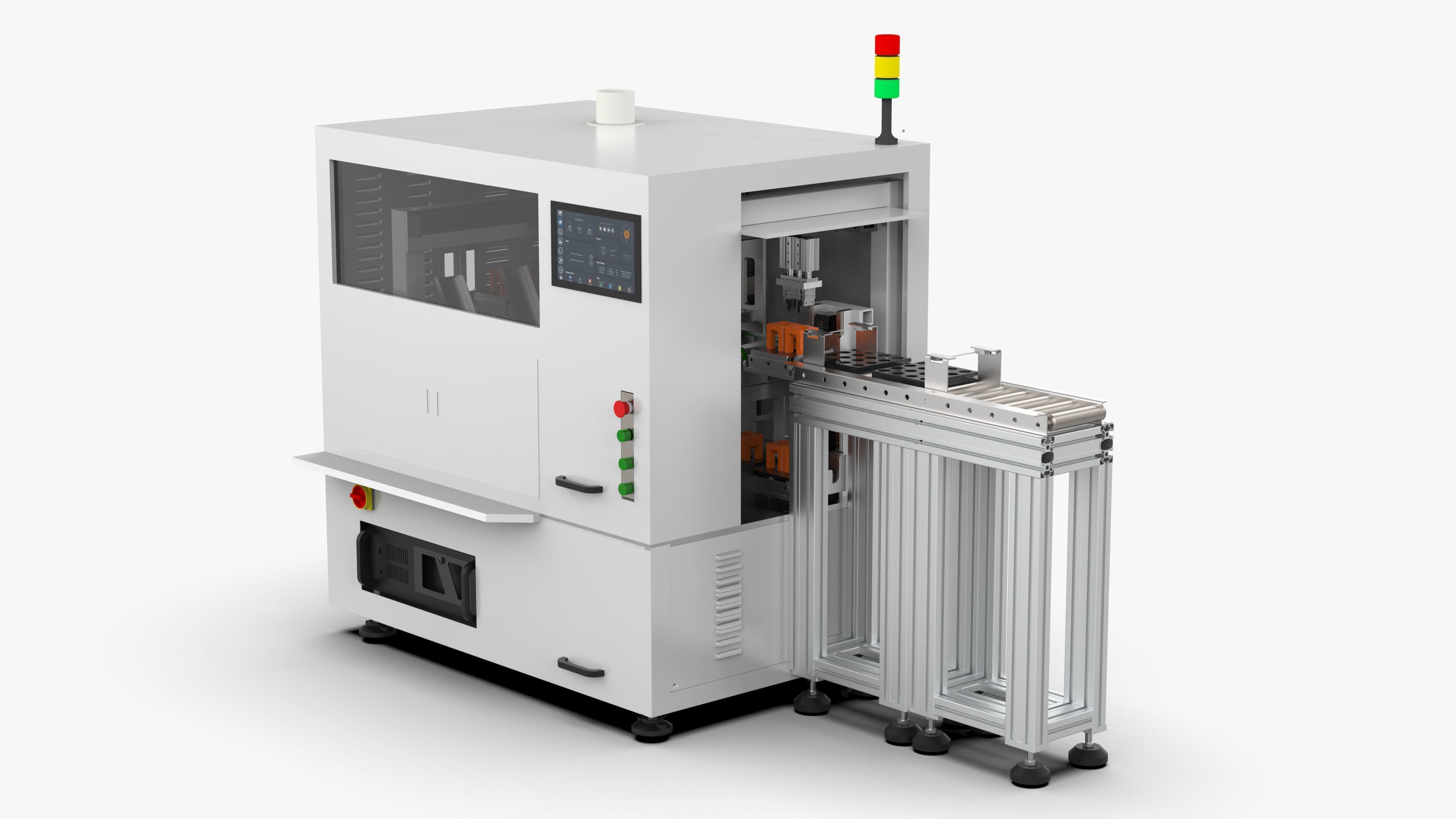 Automatic Micro Motor Shaft Surface Marking Machine 3D model | CGTrader