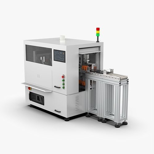 Automatic Micro Motor Shaft Surface Marking Machine 3D model | CGTrader