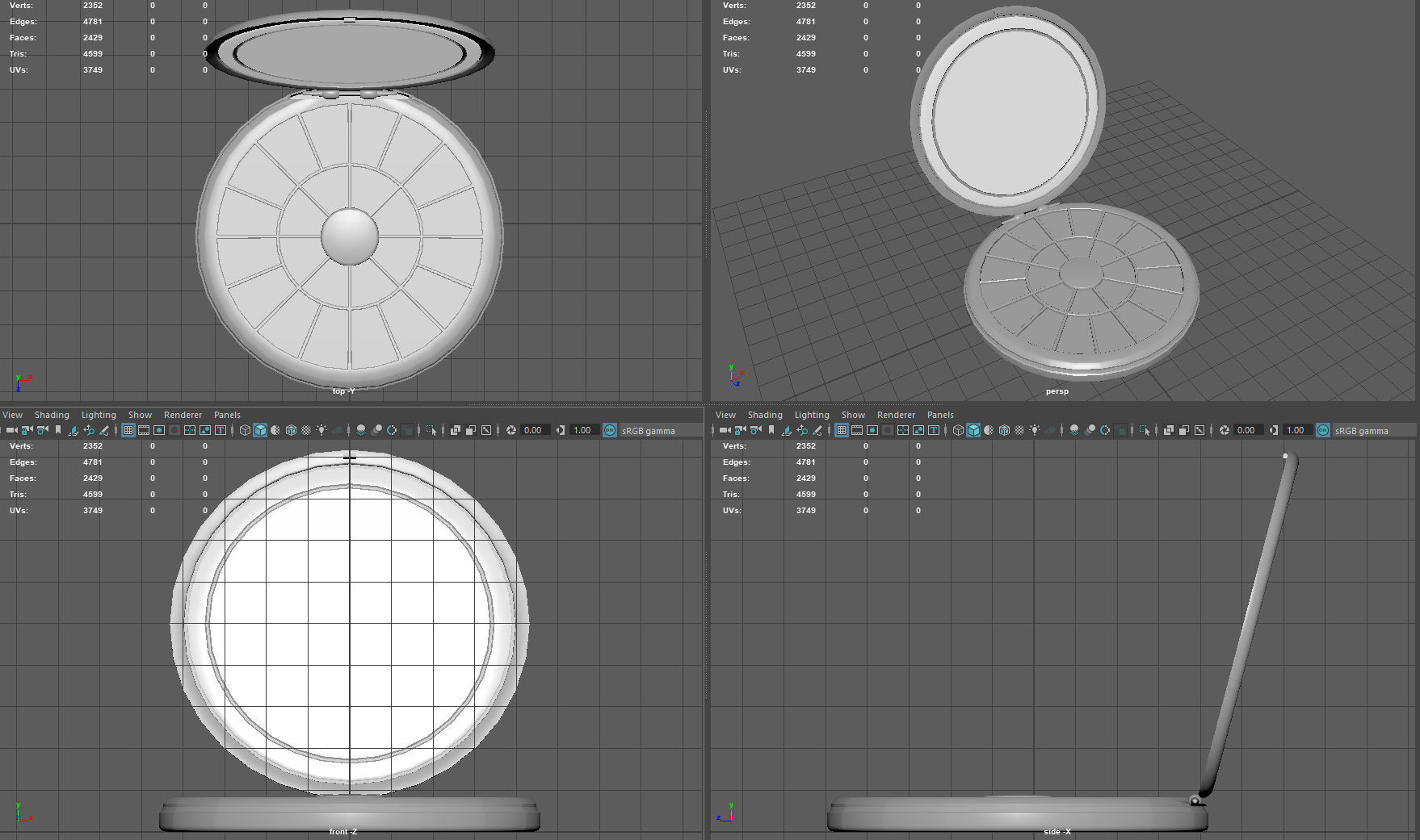 3D model MAKE UP EYE SHADES VR / AR / low-poly | CGTrader