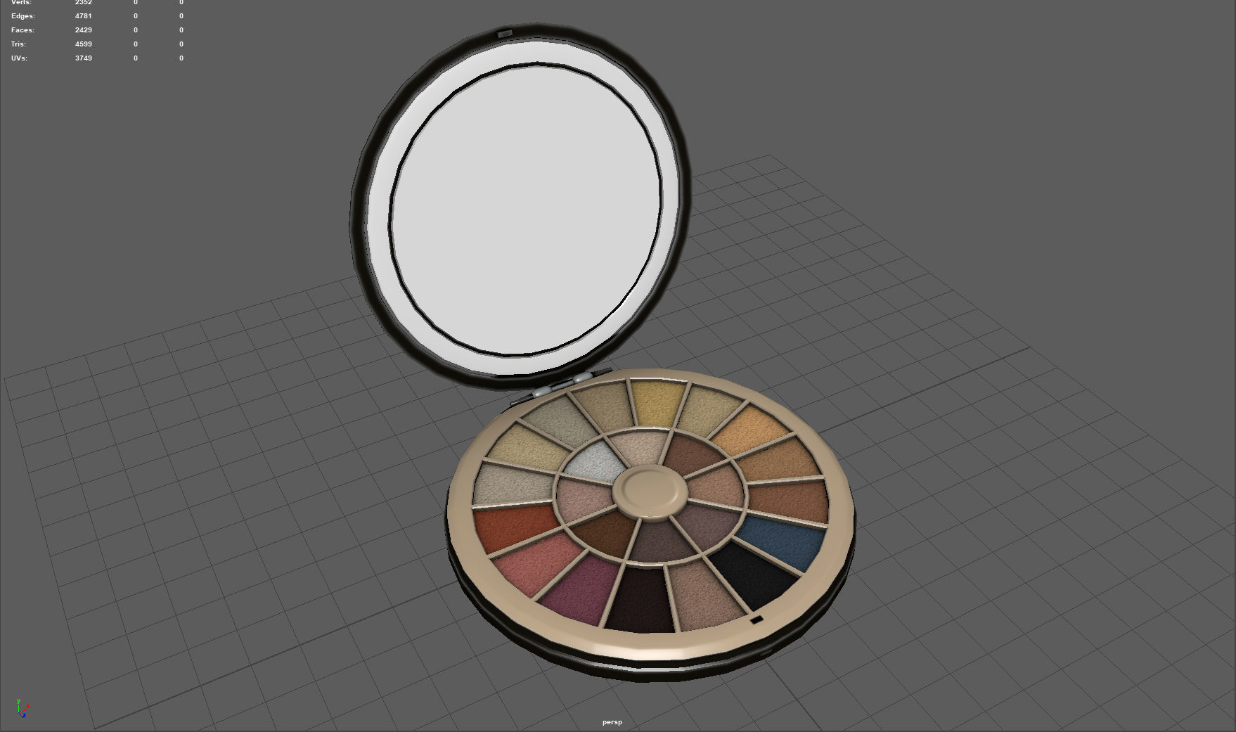 3D model MAKE UP EYE SHADES VR / AR / low-poly | CGTrader