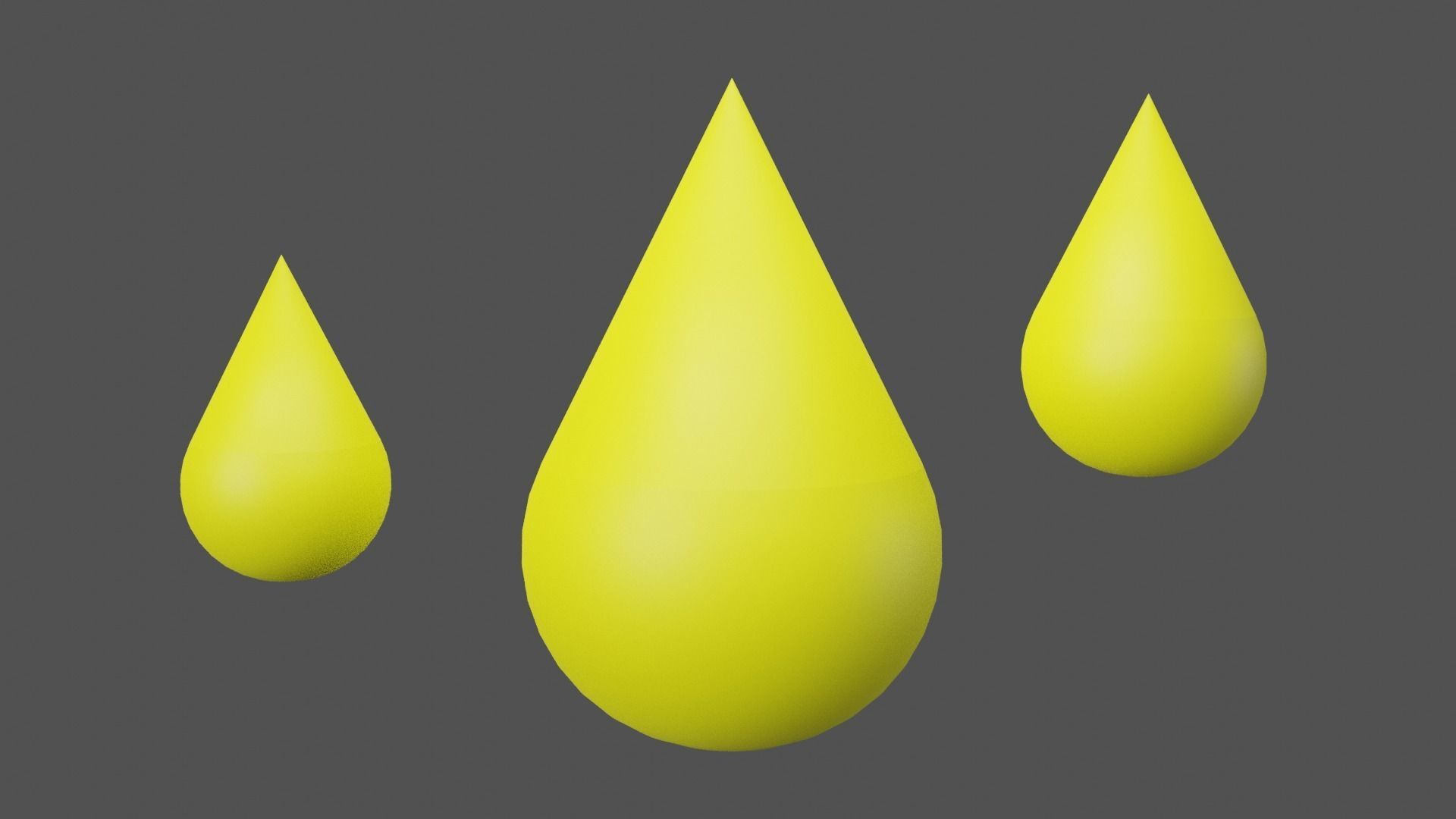 3D model Yellow Drop VR / AR / low-poly | CGTrader