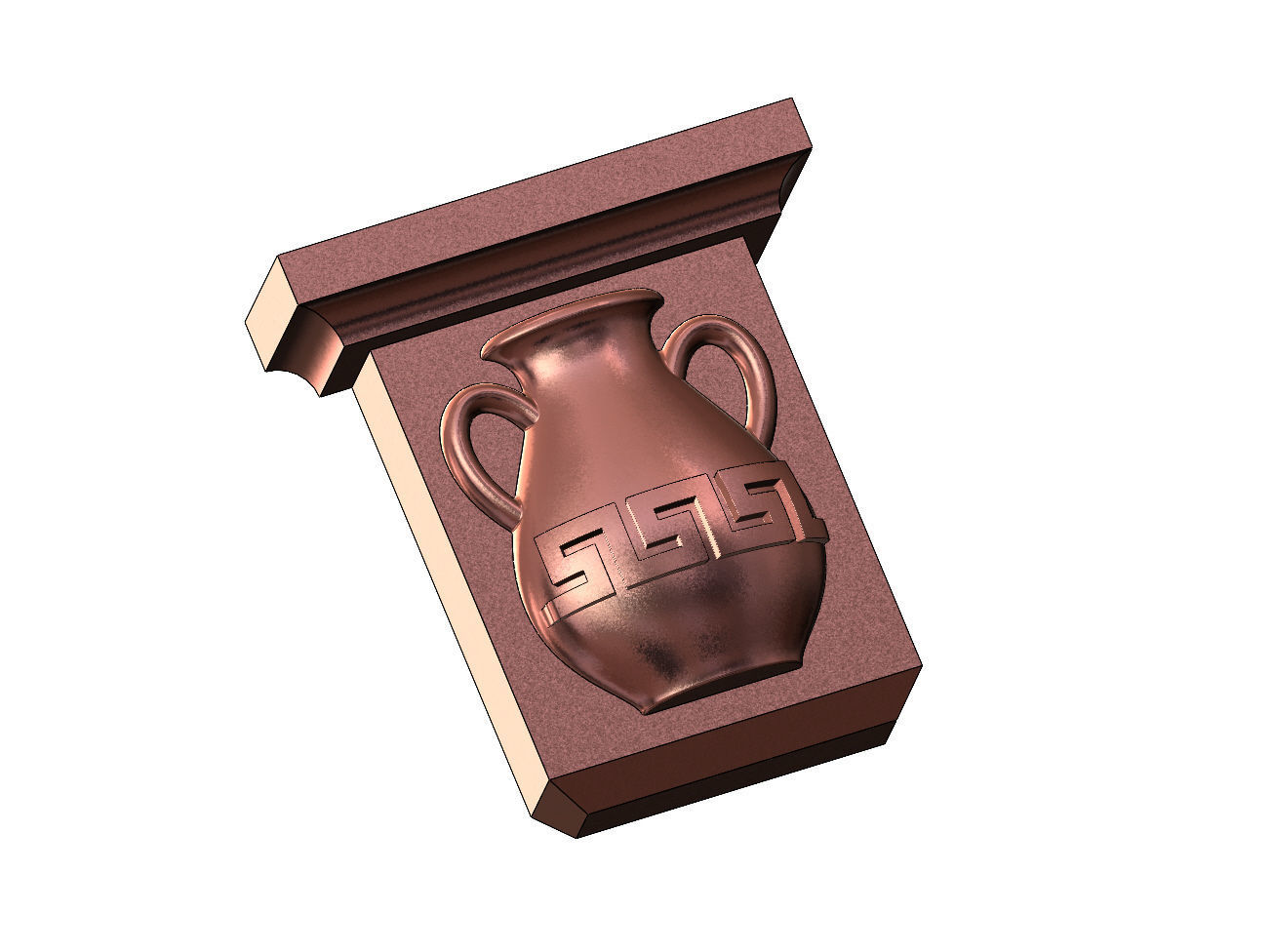 Neoclassical greek key urn corbel and bracket 3D model 3D printable ...