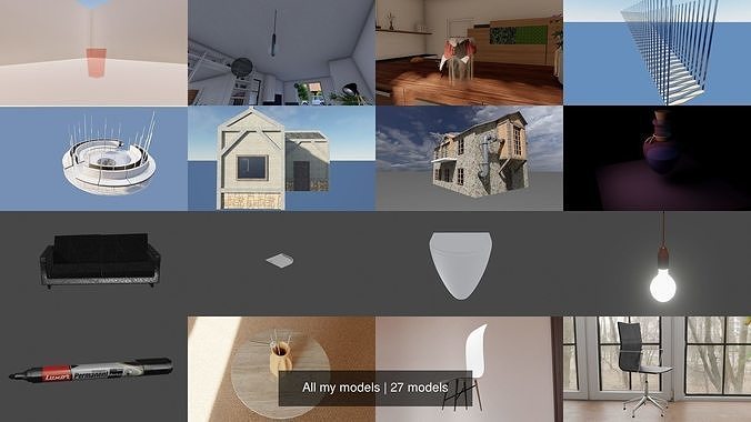 3D Model Collection All my models VR / AR / low-poly | CGTrader