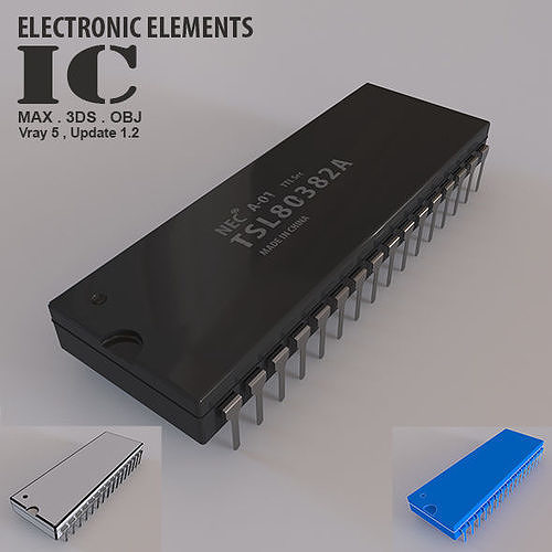 IC - TTL series 32-pin 3D model | CGTrader