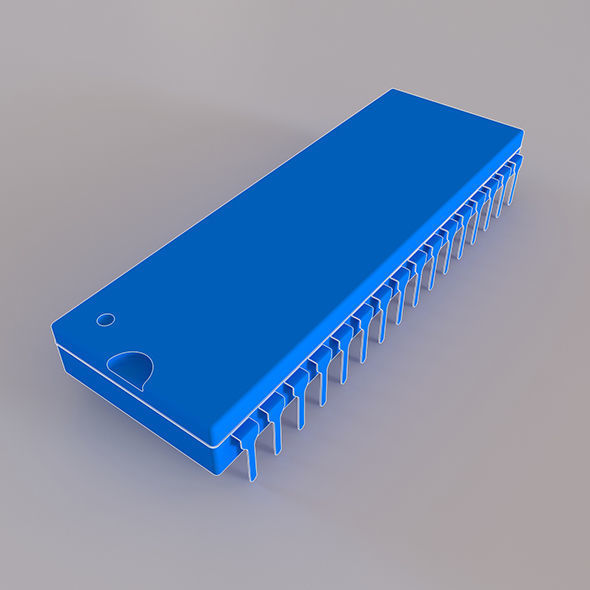 IC - TTL series 32-pin 3D model | CGTrader