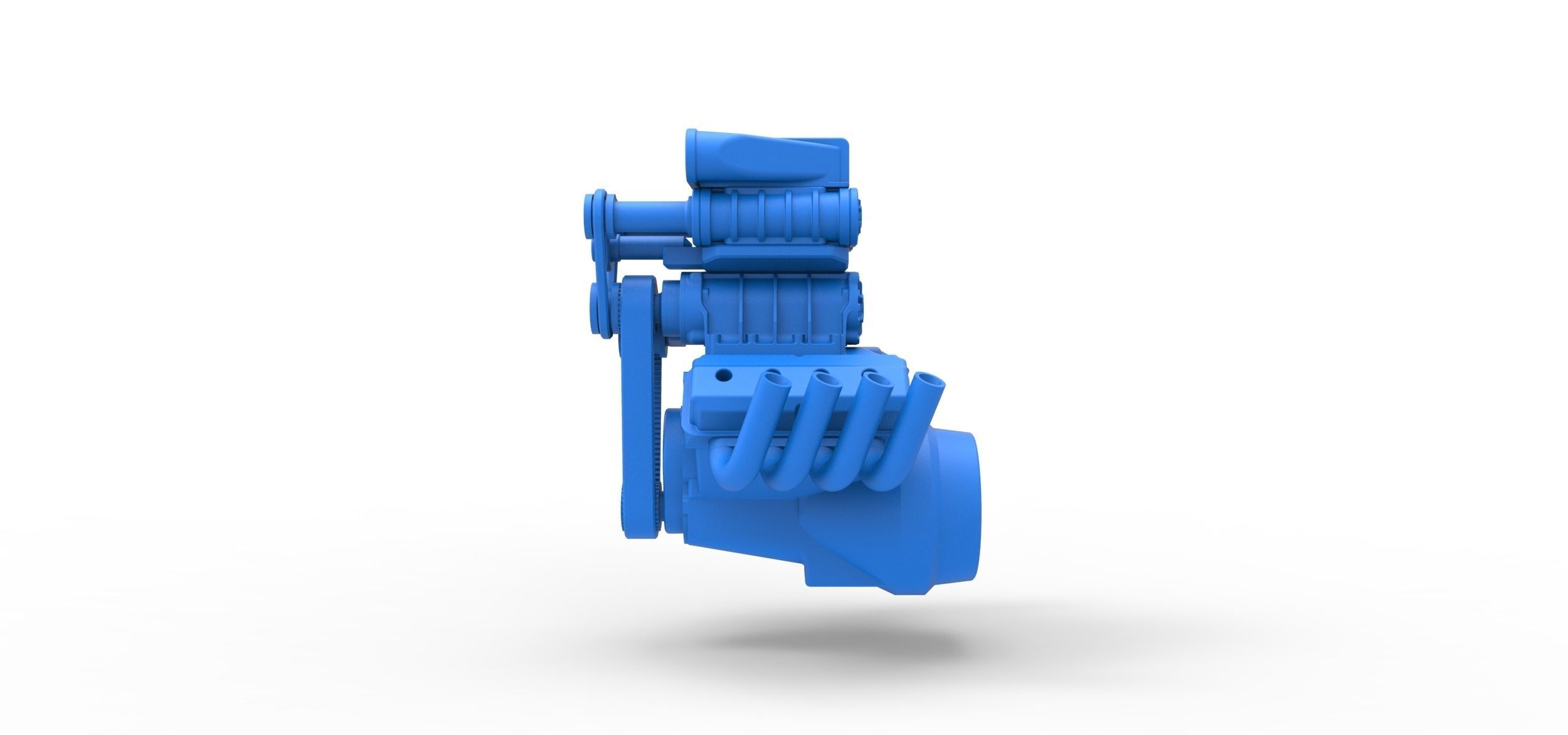 Engine V8 with triple supercharger Version 2 Scale 1 to 25 3D model 3D ...
