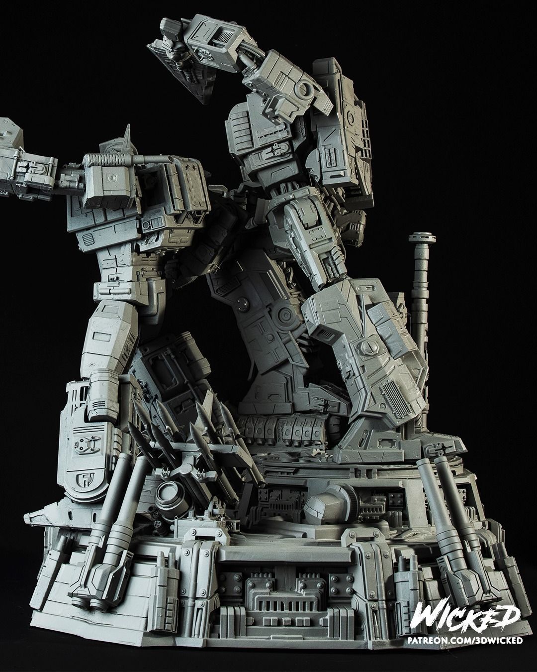 Wicked Movies DIORAMA BASE Optimus and Megatron Sculpture 3D model 3D ...