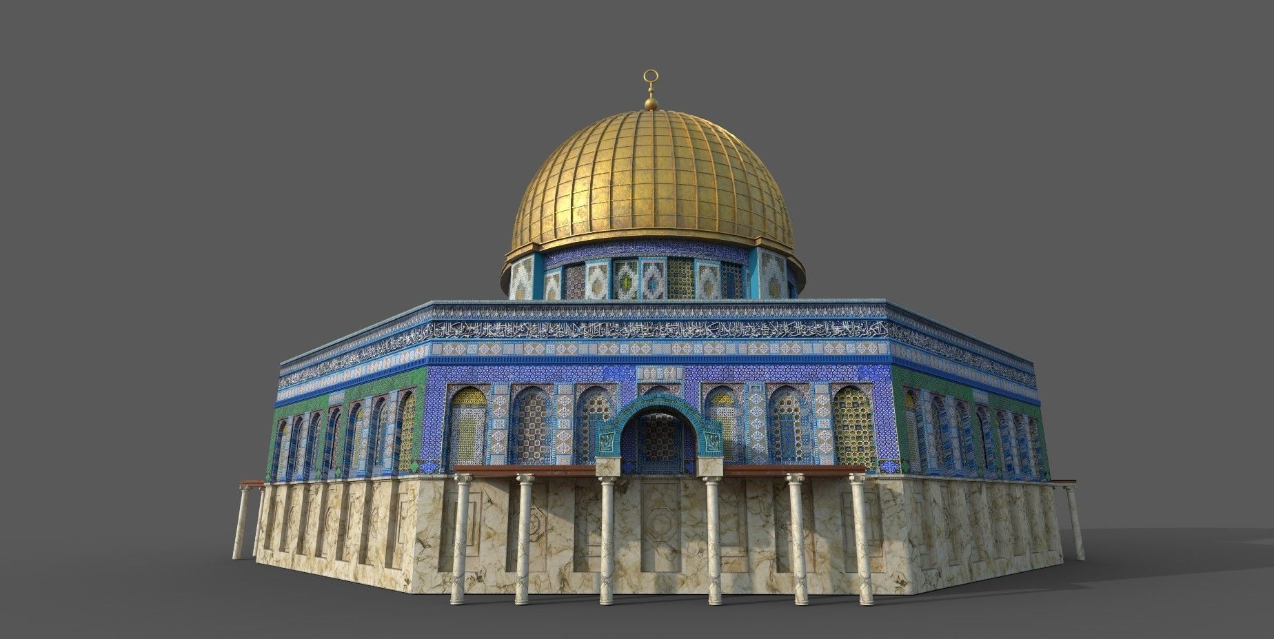 Dome Of The Rock Mosque 3D model | CGTrader