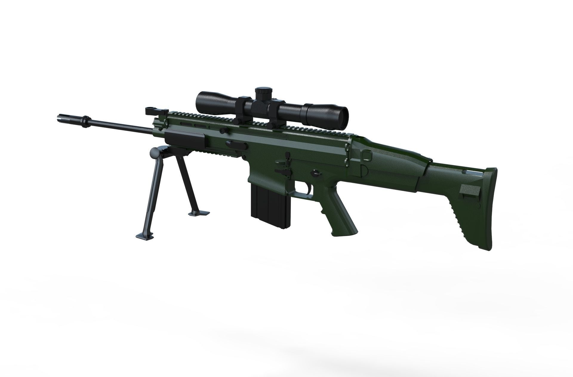 Sniper rifle weapon 3d model game 3D model | CGTrader