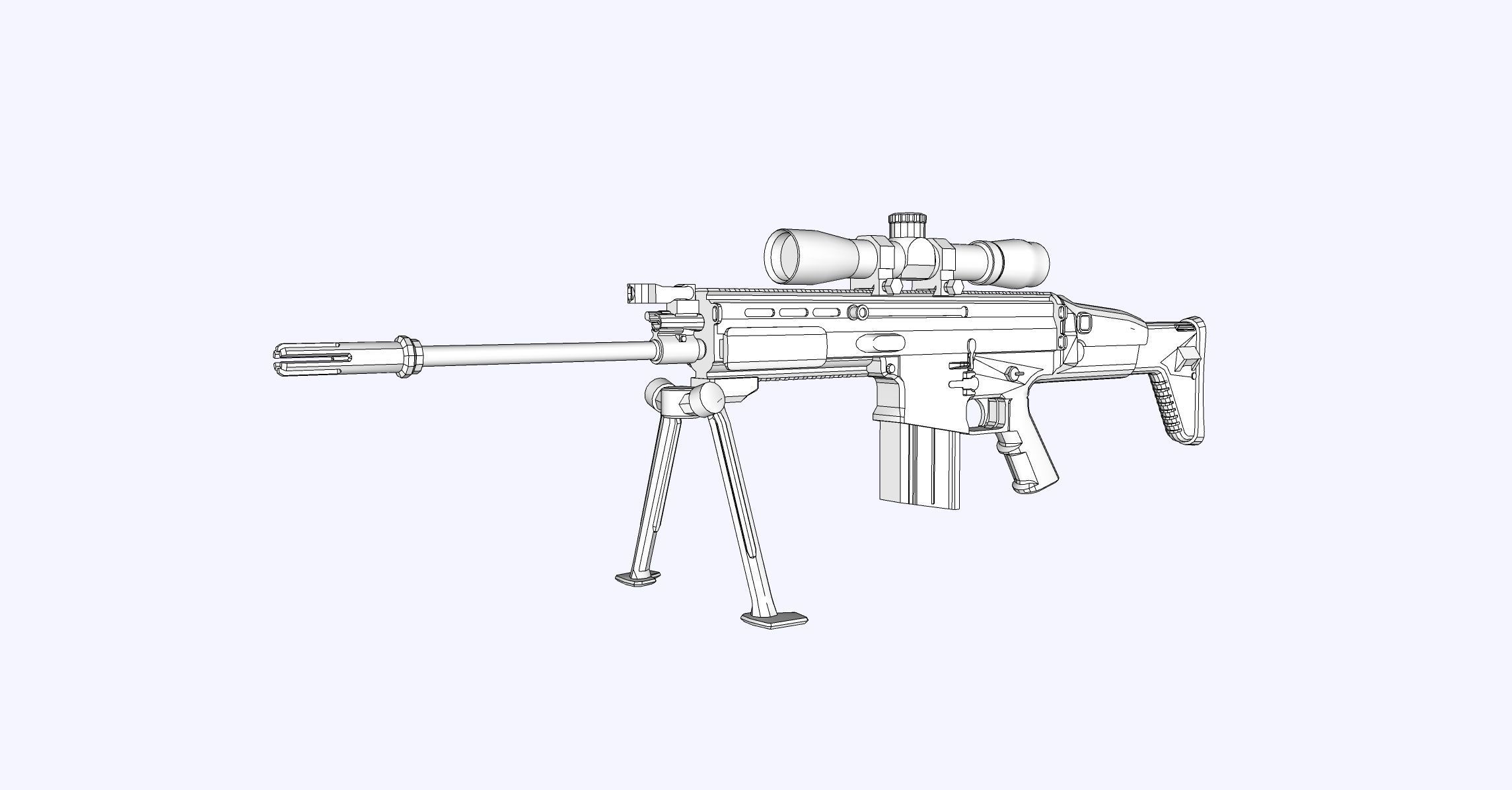 Sniper rifle weapon 3d model game 3D model | CGTrader