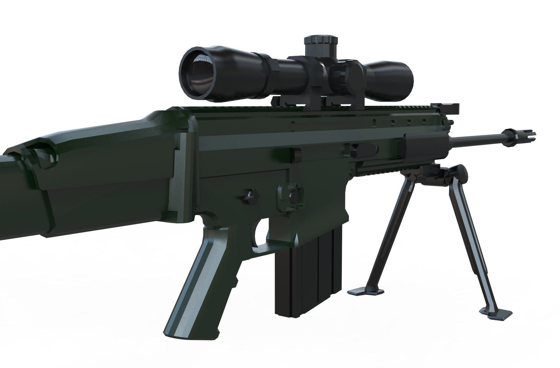 Sniper rifle weapon 3d model game 3D model | CGTrader