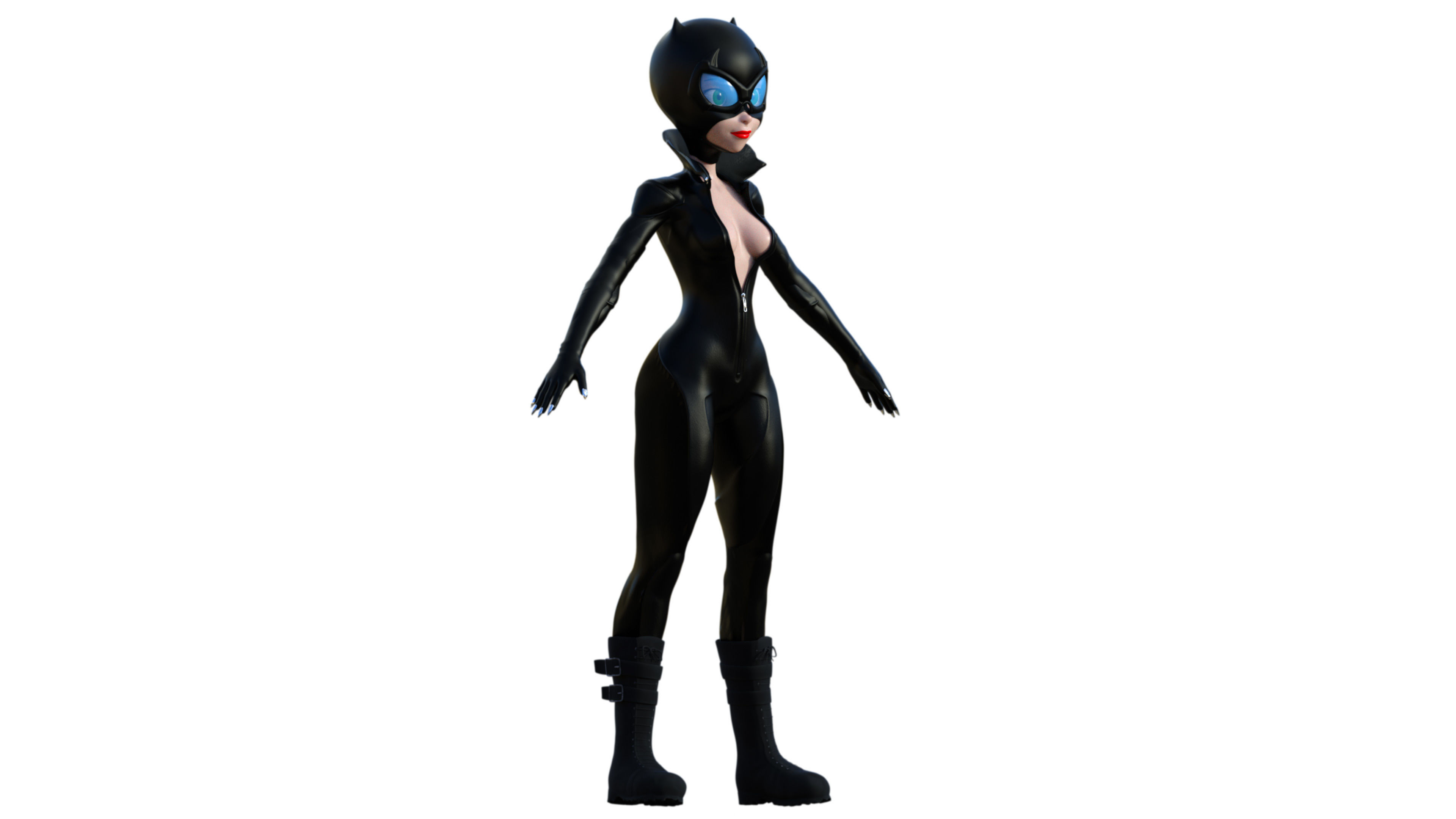 3D model Cartoon Catwoman VR / AR / low-poly | CGTrader