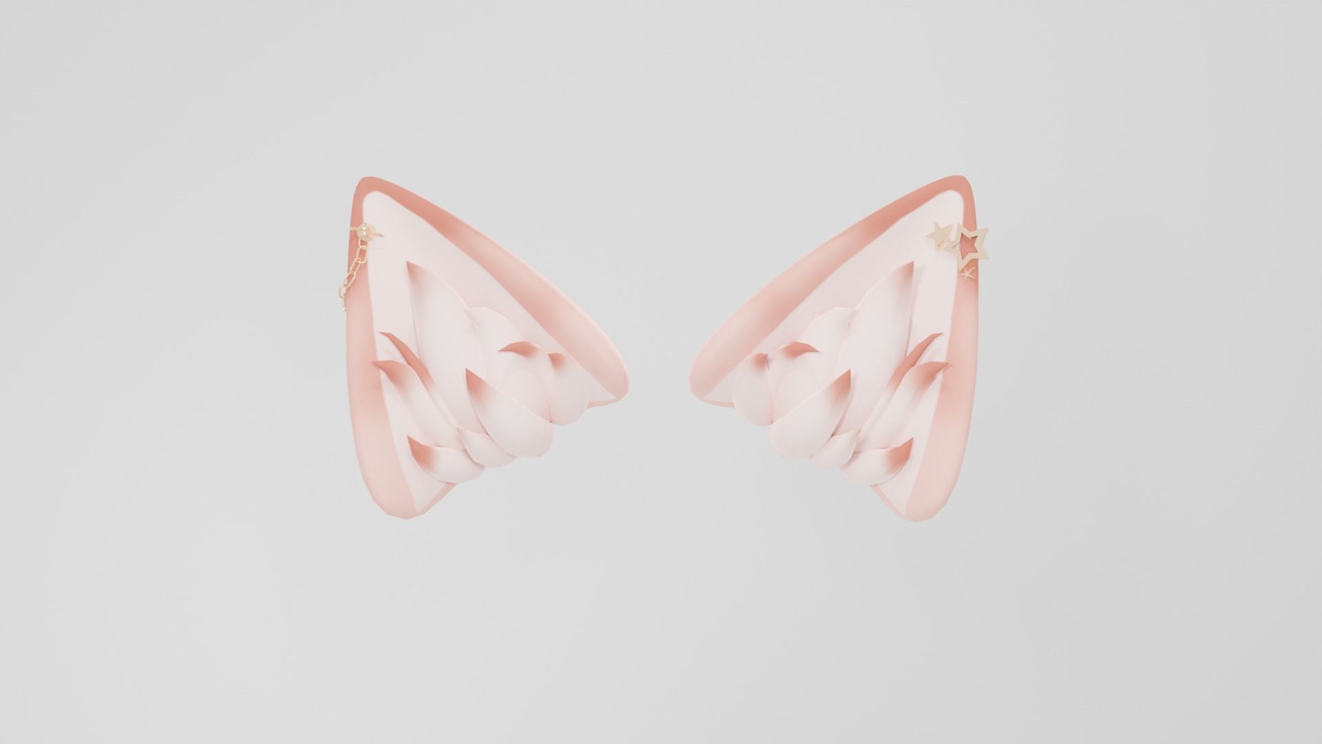 3D model Kawaii Cat Fox Kitsune Ears Fluffy Fully Rigged VRCHAT ...