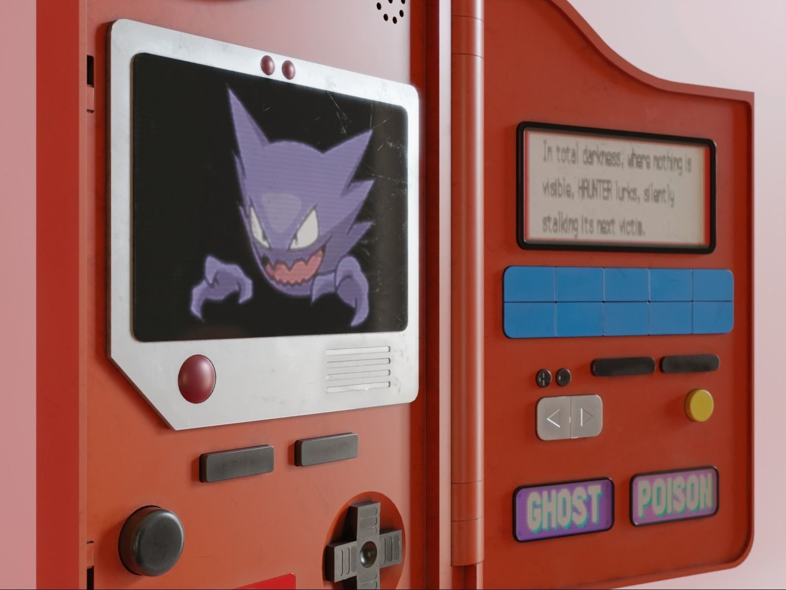 Pokedex 1995 Kanto Model and Custom Game Boy Style 3D model | CGTrader