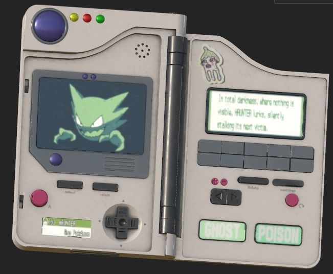 Pokedex 1995 Kanto Model and Custom Game Boy Style 3D model | CGTrader