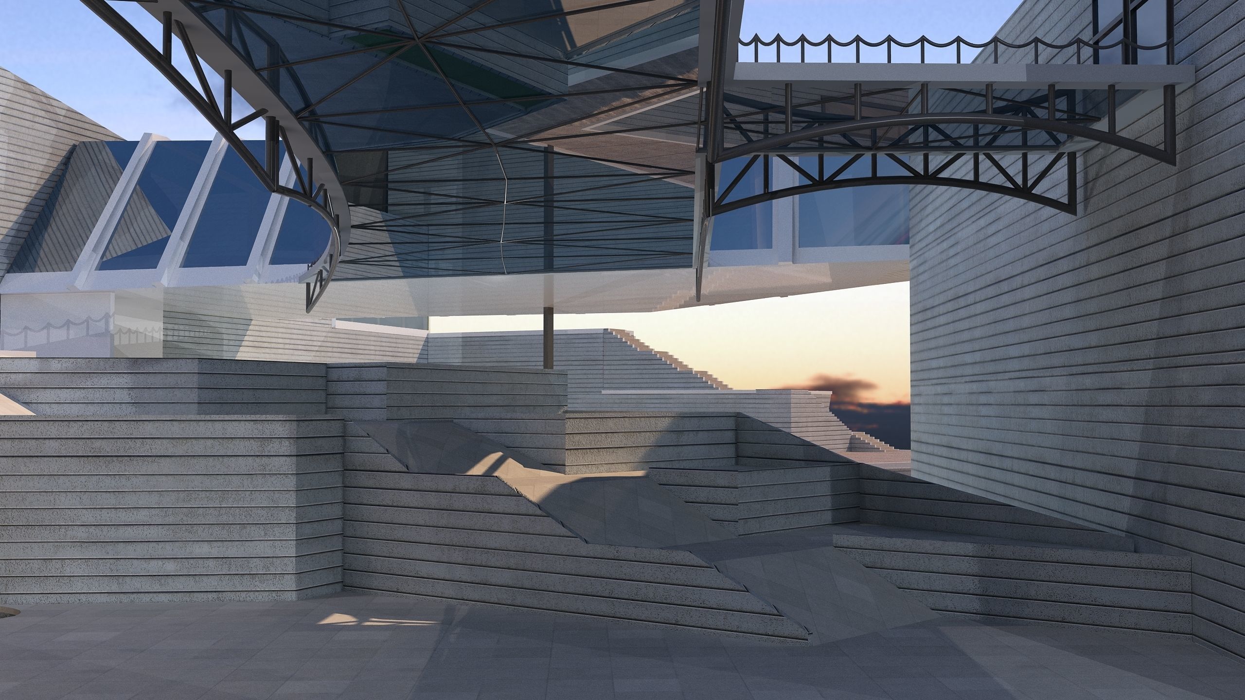 0128 - College of Art Architecture Project - 3D-2D Drawing 3D model ...