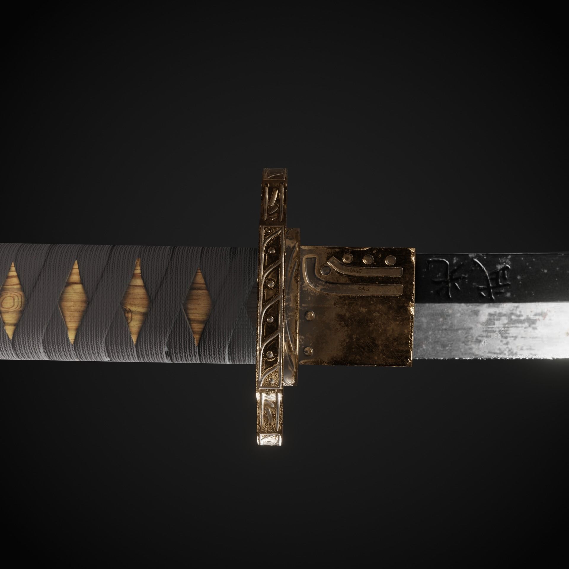 3D model katana samurai sword VR / AR / low-poly | CGTrader