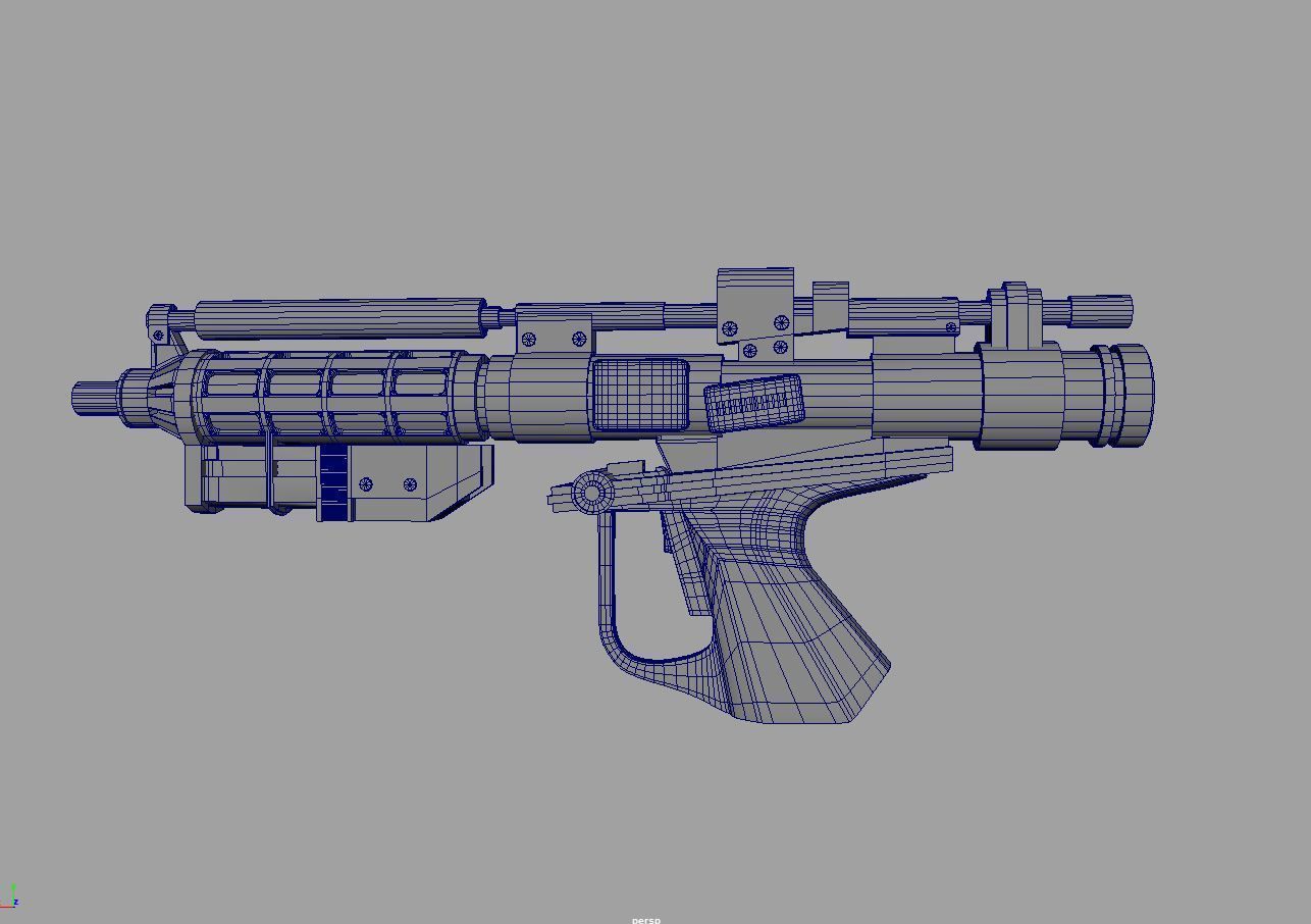 E5 Blaster 3D Model - Star Wars 3D model | CGTrader