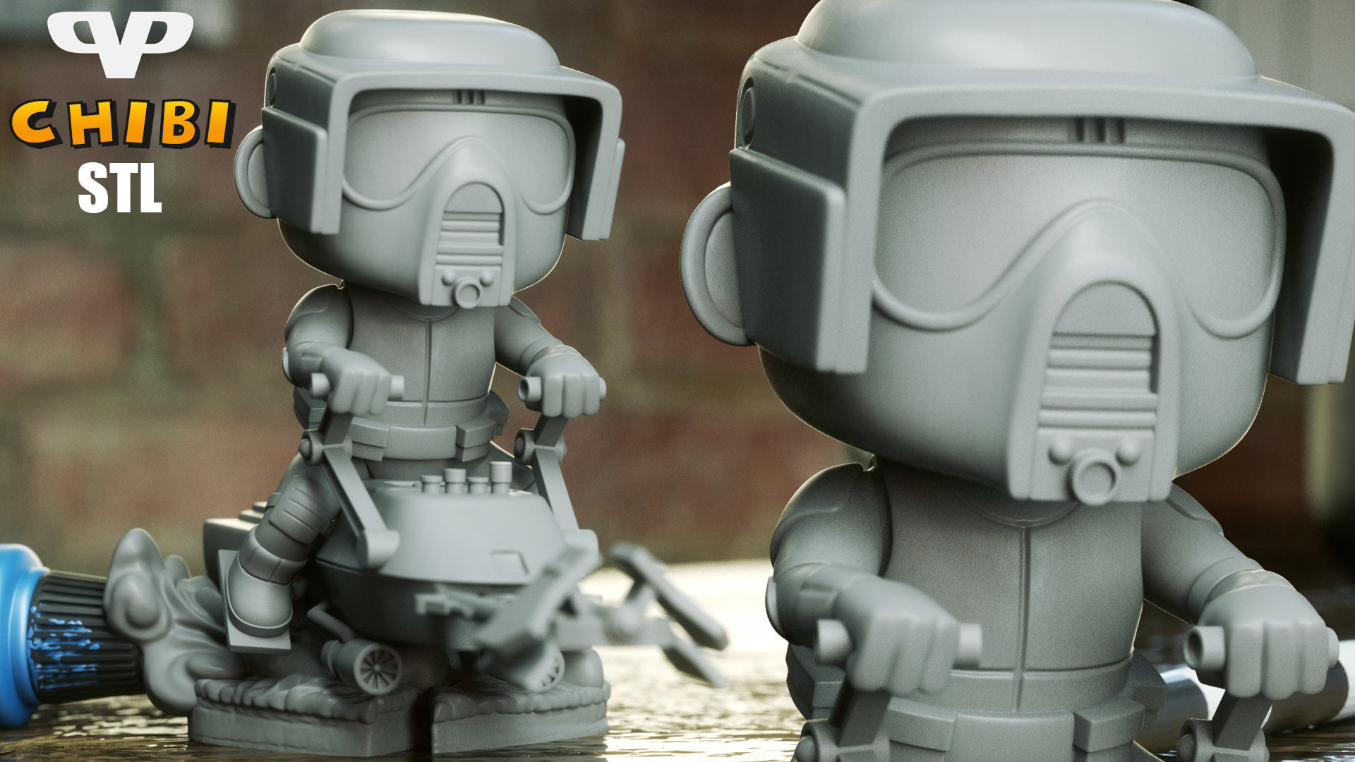 Biker Scout Chibi STL for 3D Printing ChibiSTL 3DXM 3D model 3D ...