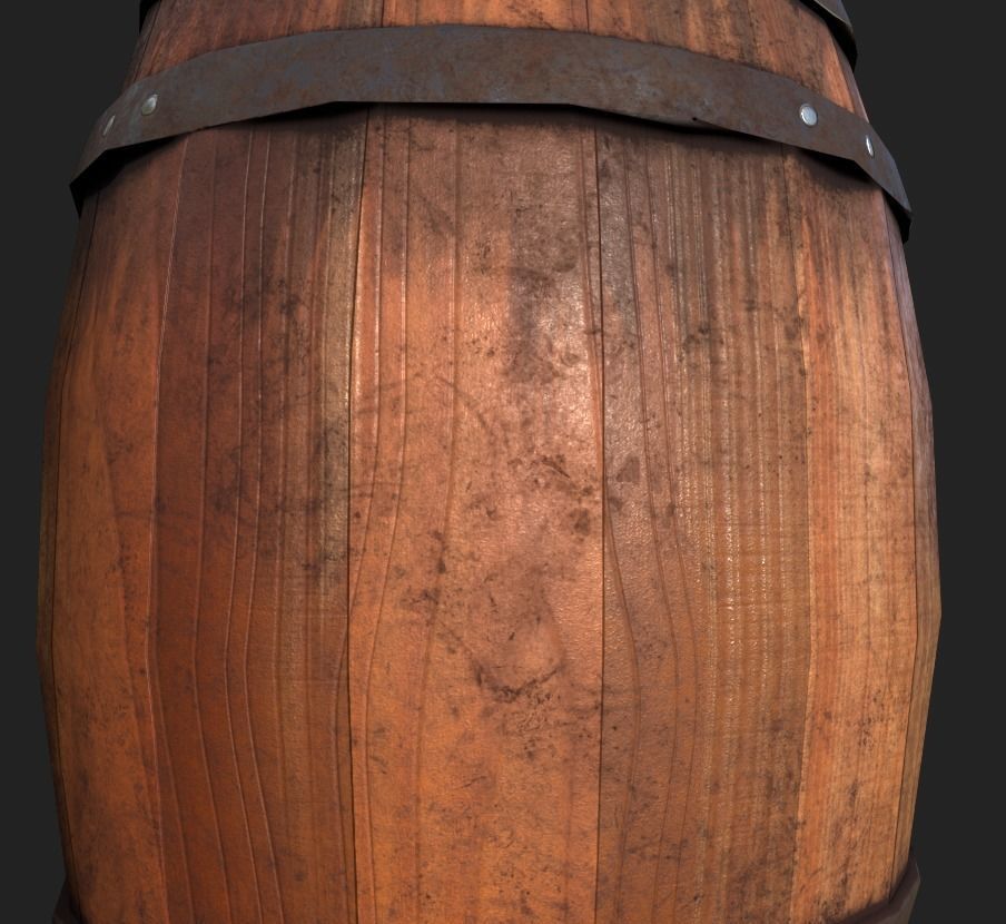 3D model Barrel Game Ready PBR - 4K Model Compatible Unreal and Unity VR / AR / low-poly | CGTrader