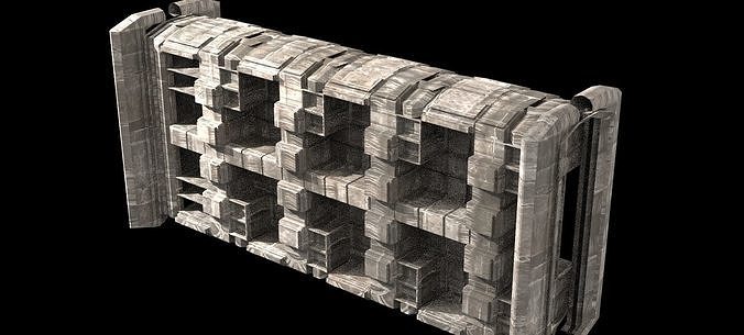 Sci Fi Brutalist Blocks 1 3D model | CGTrader