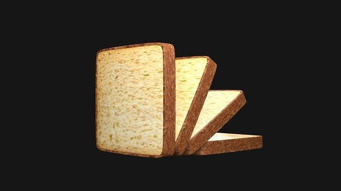 3D model Bread 3D Model slices VR / AR / low-poly | CGTrader