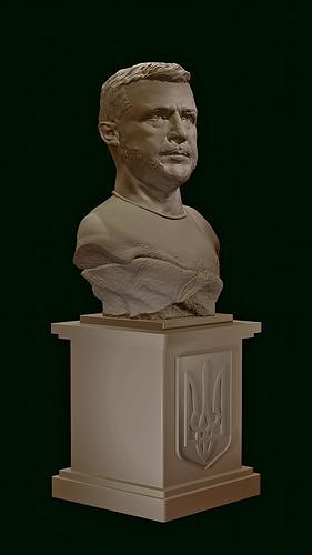 Volodymyr Zelensky bust 3D model 3D printable | CGTrader